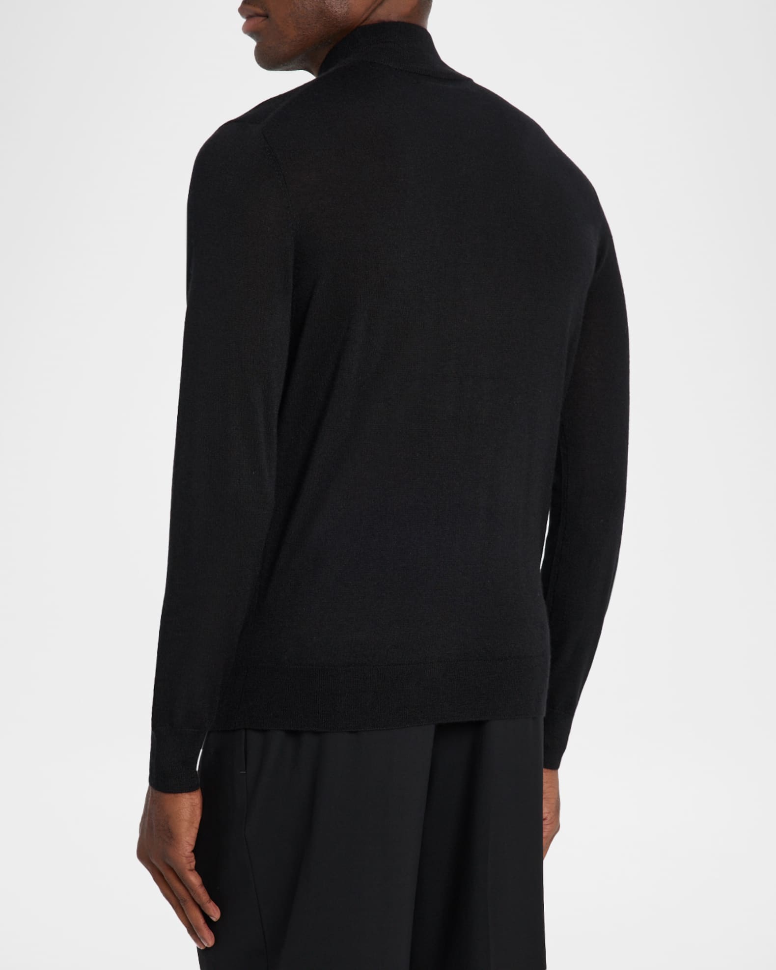 Men's Cashmere and Silk Mock Neck Sweater | Neiman Marcus