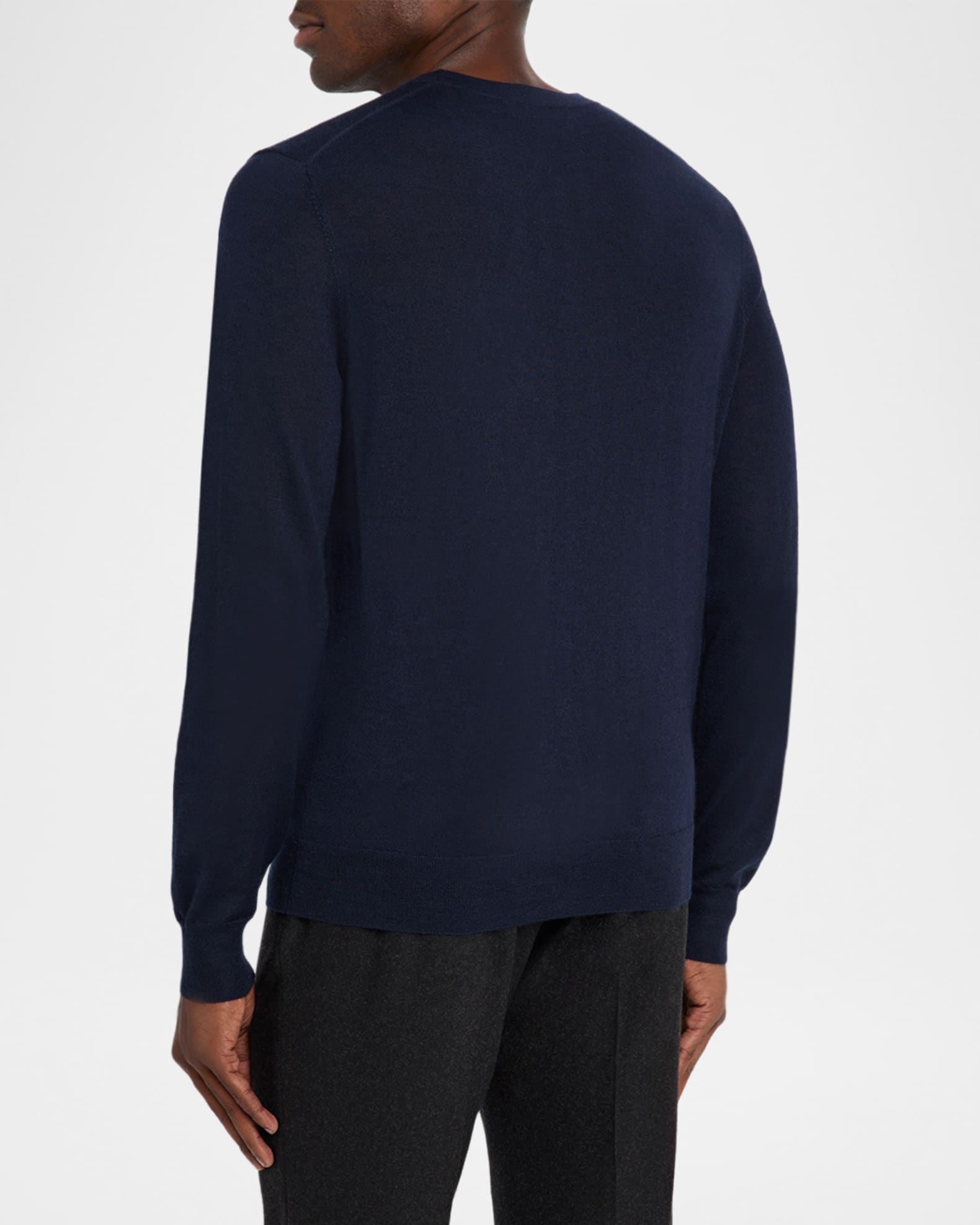 Men's Cashmere and Silk Slim Crewneck Sweater | Neiman Marcus