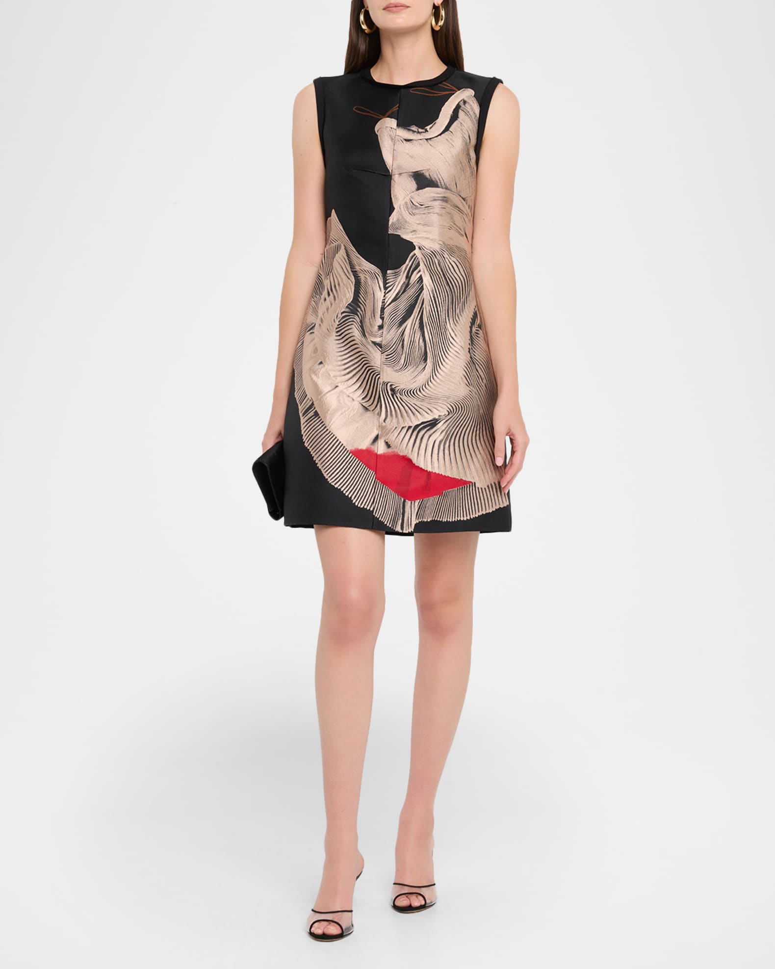 Jason Wu Collection Dancing Pleat Jacquard Sleeveless Mini Dress ...