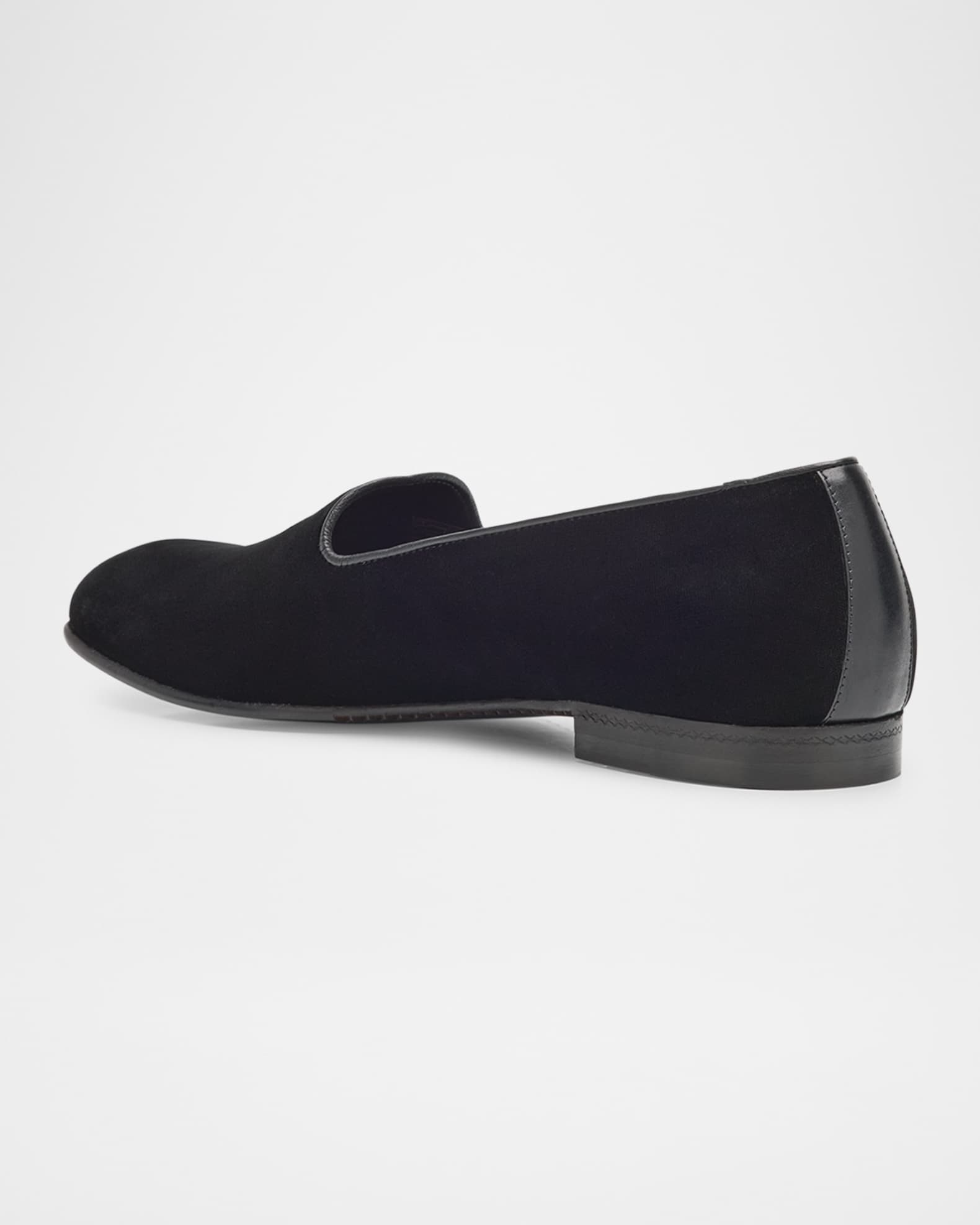 ZEGNA Men's Gala Textile Leather-Trim Loafers | Neiman Marcus