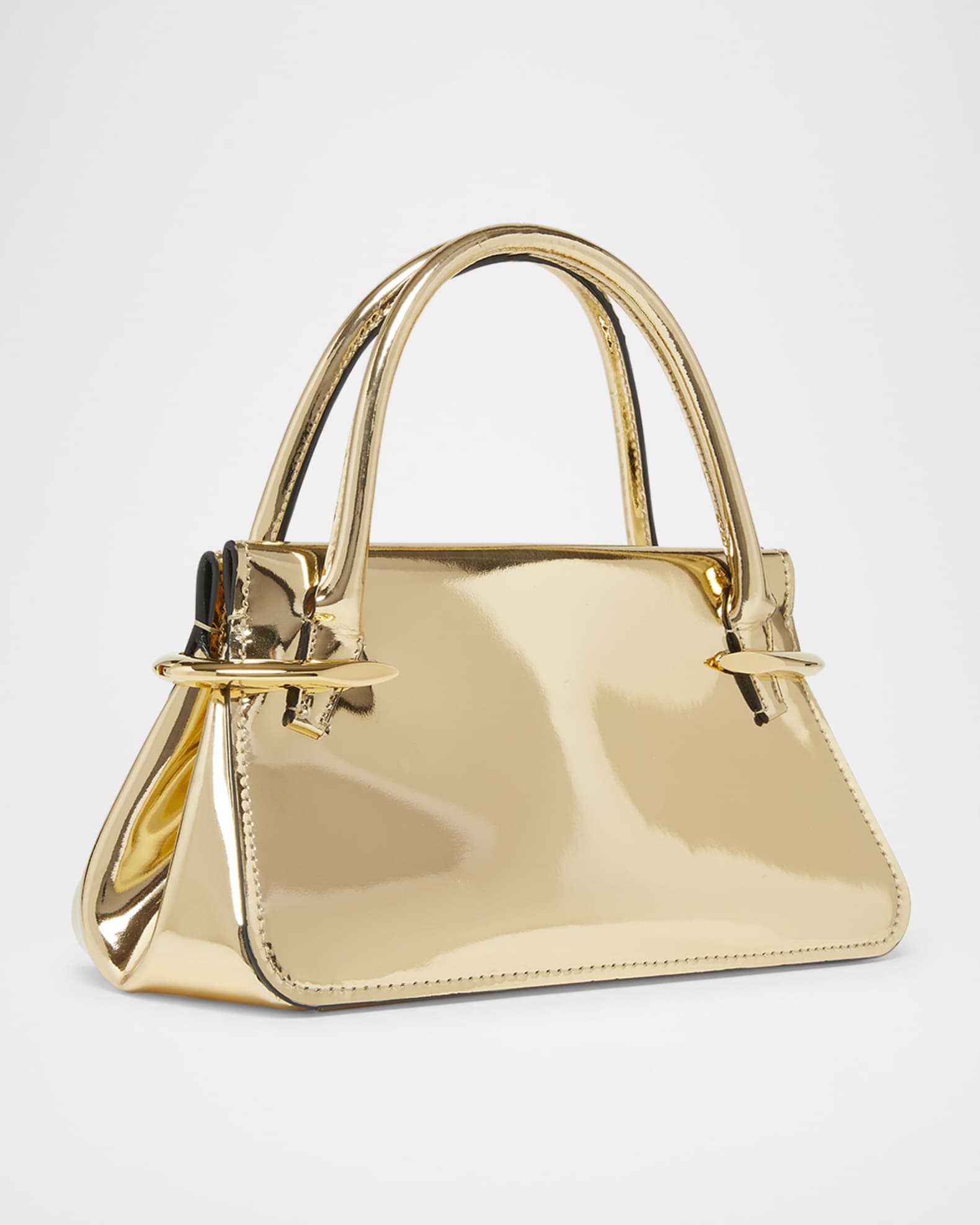 Givenchy Pinch Mini Shoulder Bag in Metallic Leather | Neiman Marcus