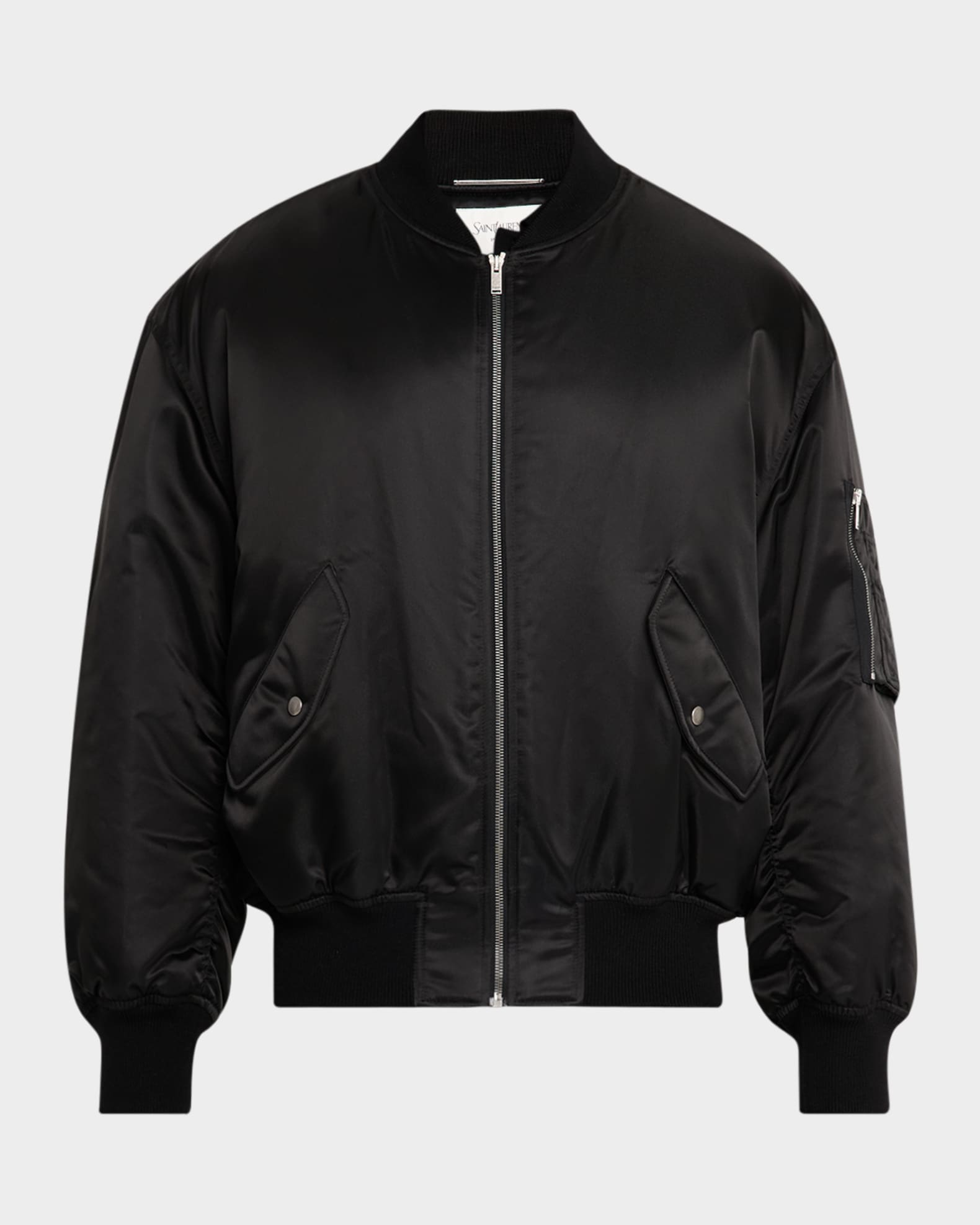 Saint Laurent Men's Oversized Boule Bomber Jacket | Neiman Marcus