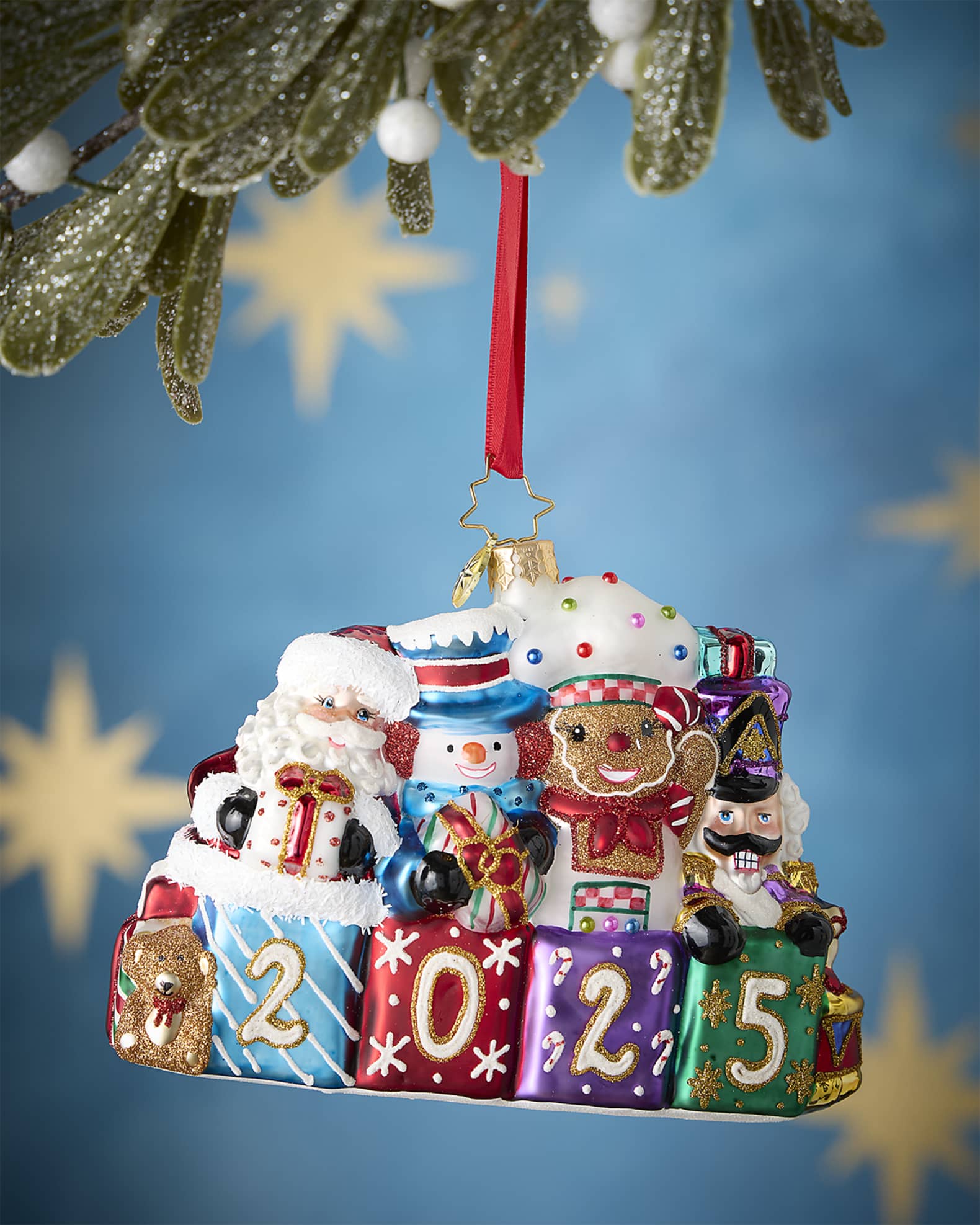 Christopher Radko 2025 Stacking Up the Cheer Christmas Ornament ...