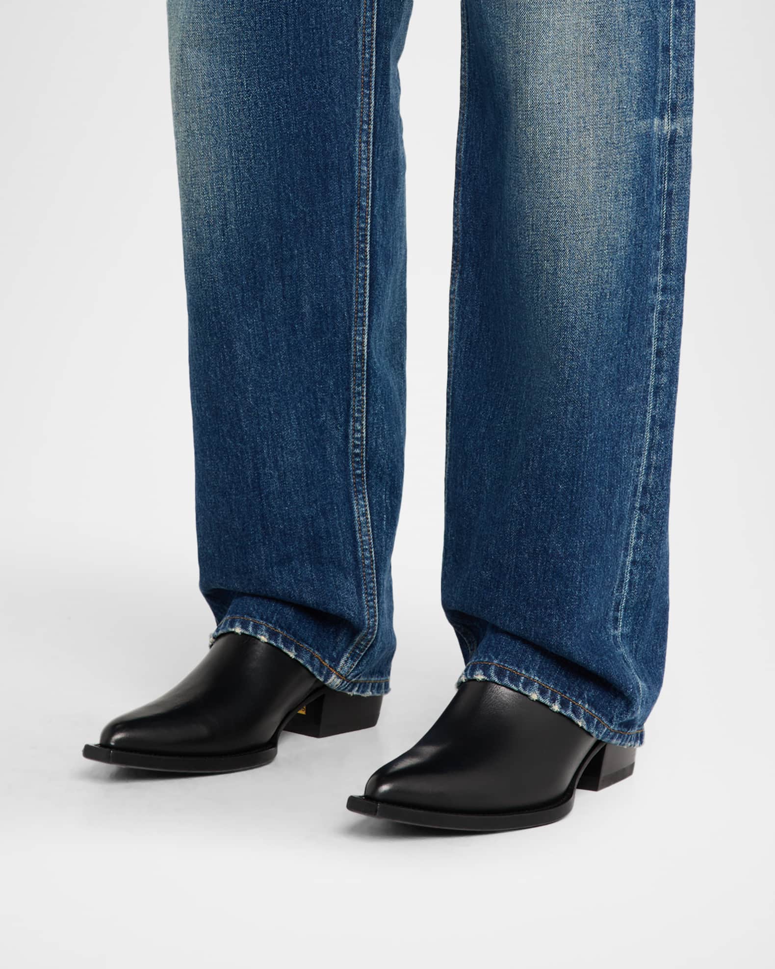 Golden Goose Debbie Leather Western Ankle Boots | Neiman Marcus