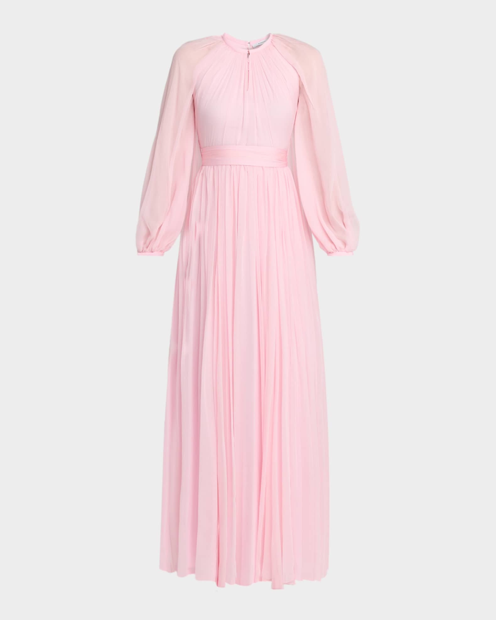 Givenchy Balloon-Sleeve Silk Chiffon Gown | Neiman Marcus