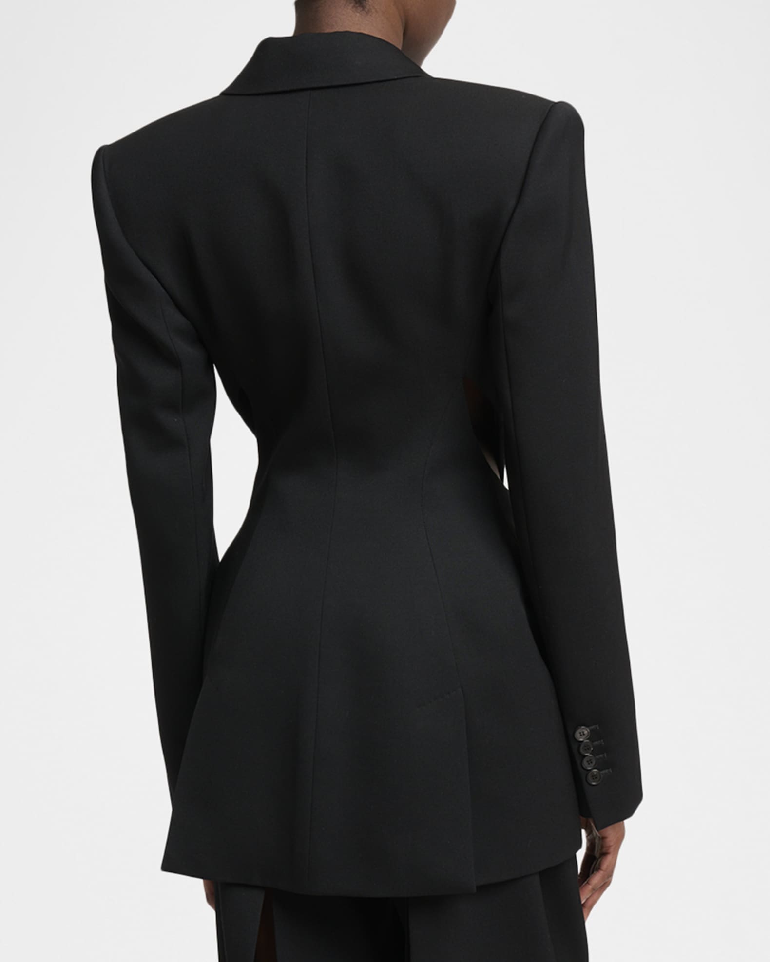 Givenchy Slash Cutout Double-Breasted Blazer Jacket | Neiman Marcus