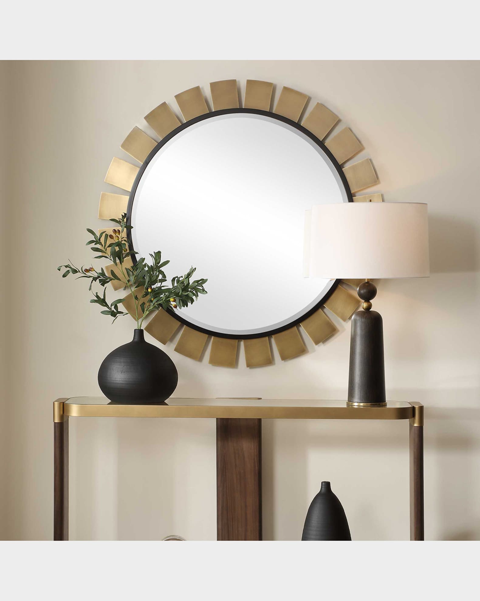 Toluca 45" Round Wall Mirror | Neiman Marcus