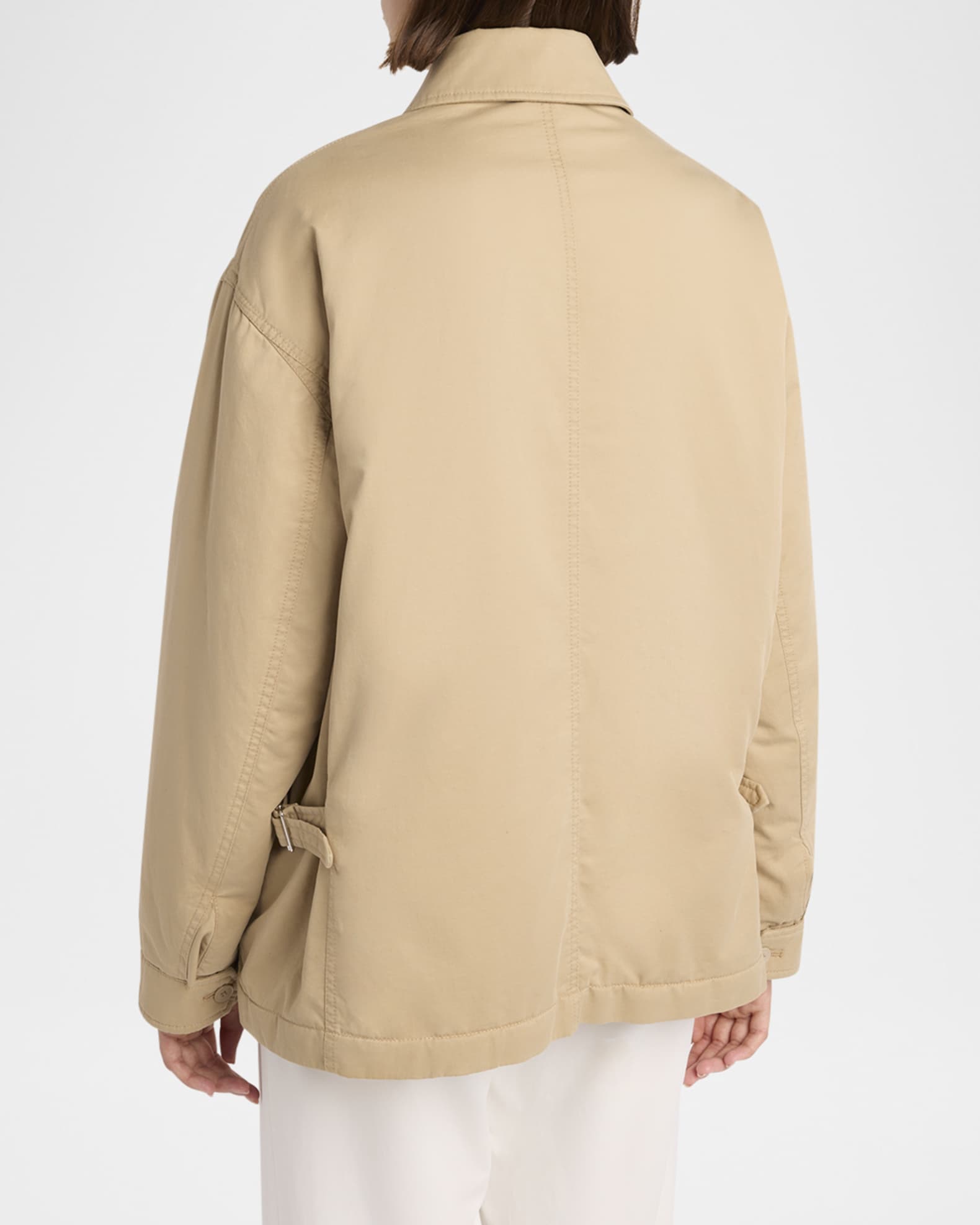 THE ROW Aurelius Cotton-Cashmere Zip Jacket | Neiman Marcus