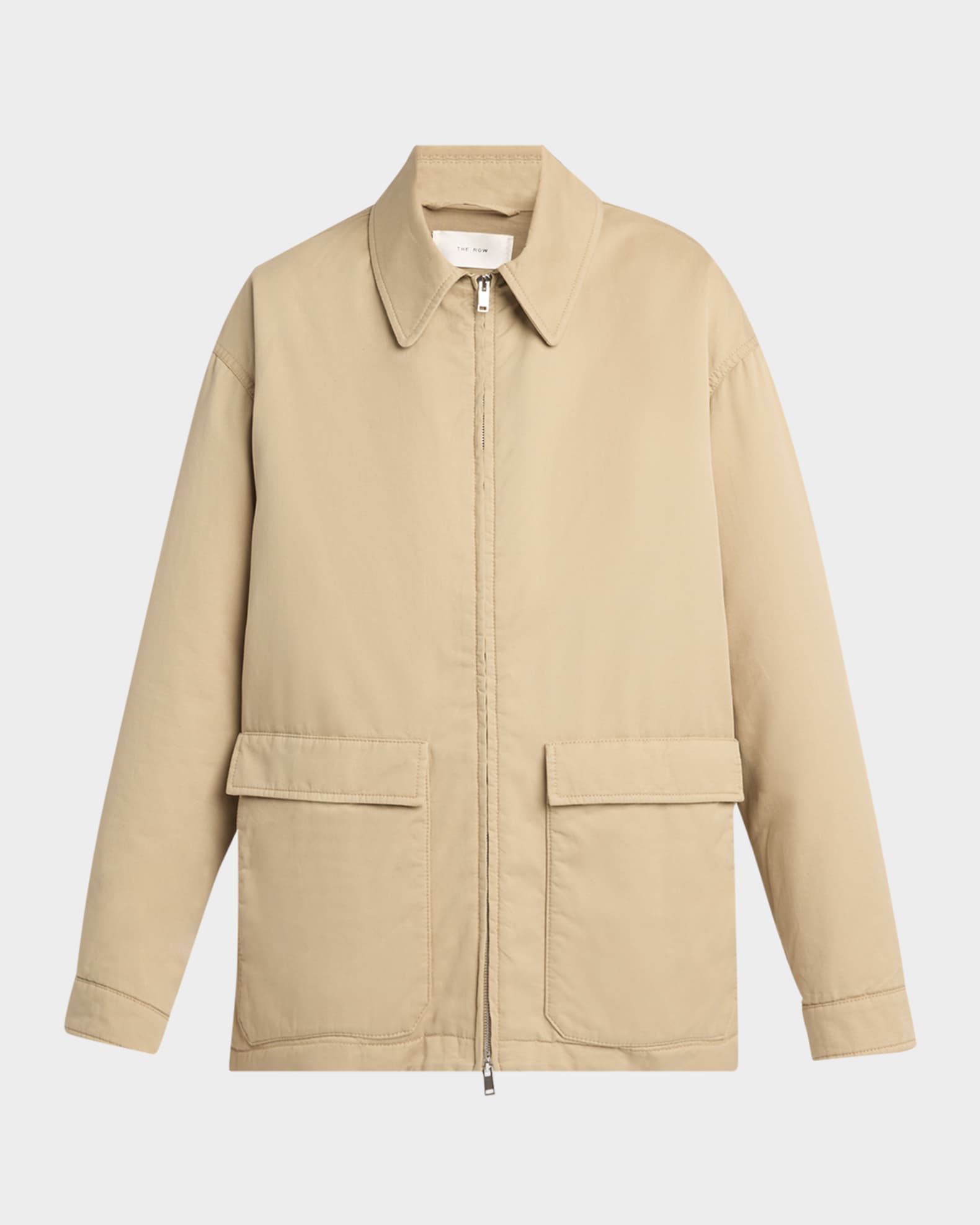 THE ROW Aurelius Cotton-Cashmere Zip Jacket | Neiman Marcus