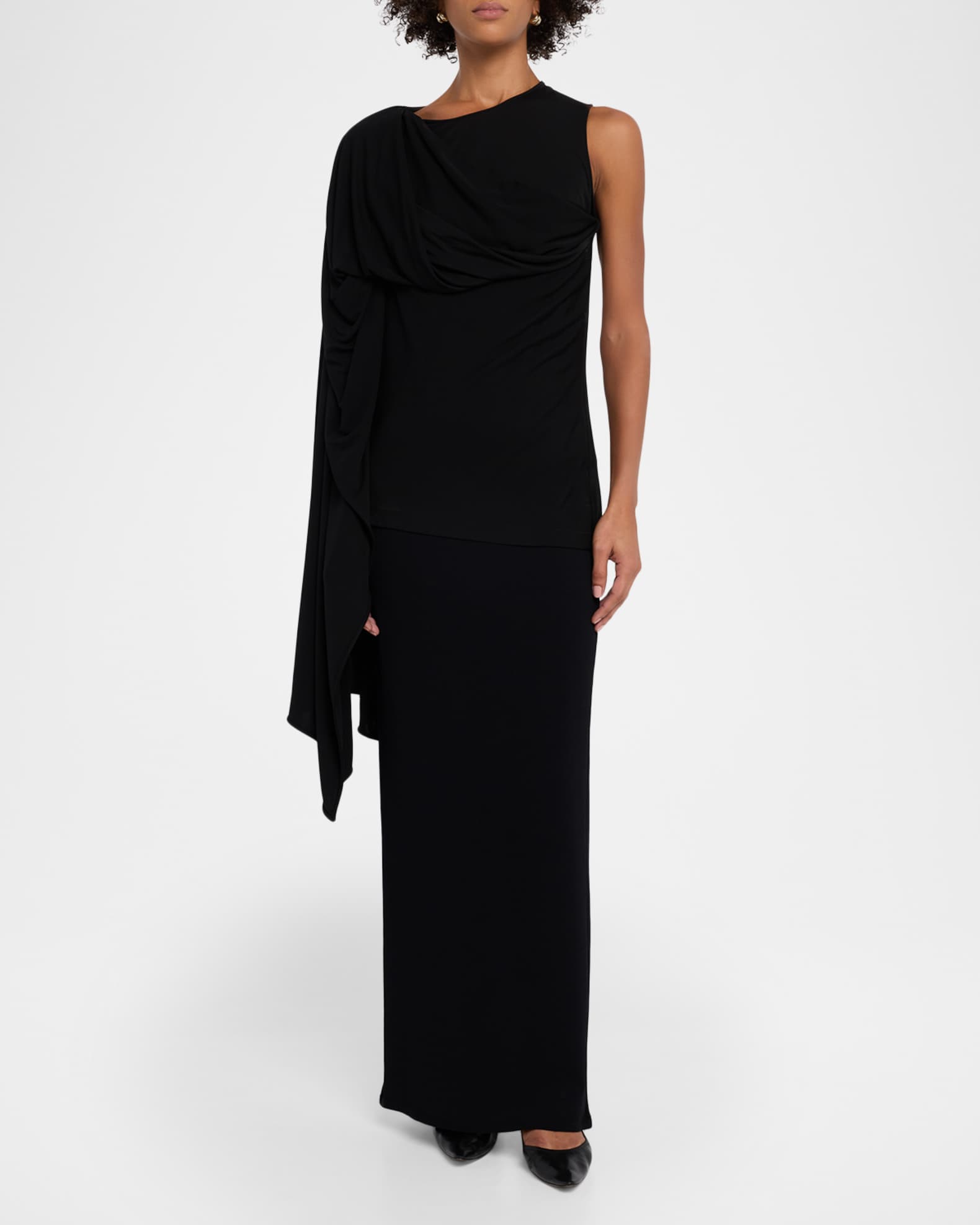 THE ROW Isadra Shoulder-Drape Top | Neiman Marcus