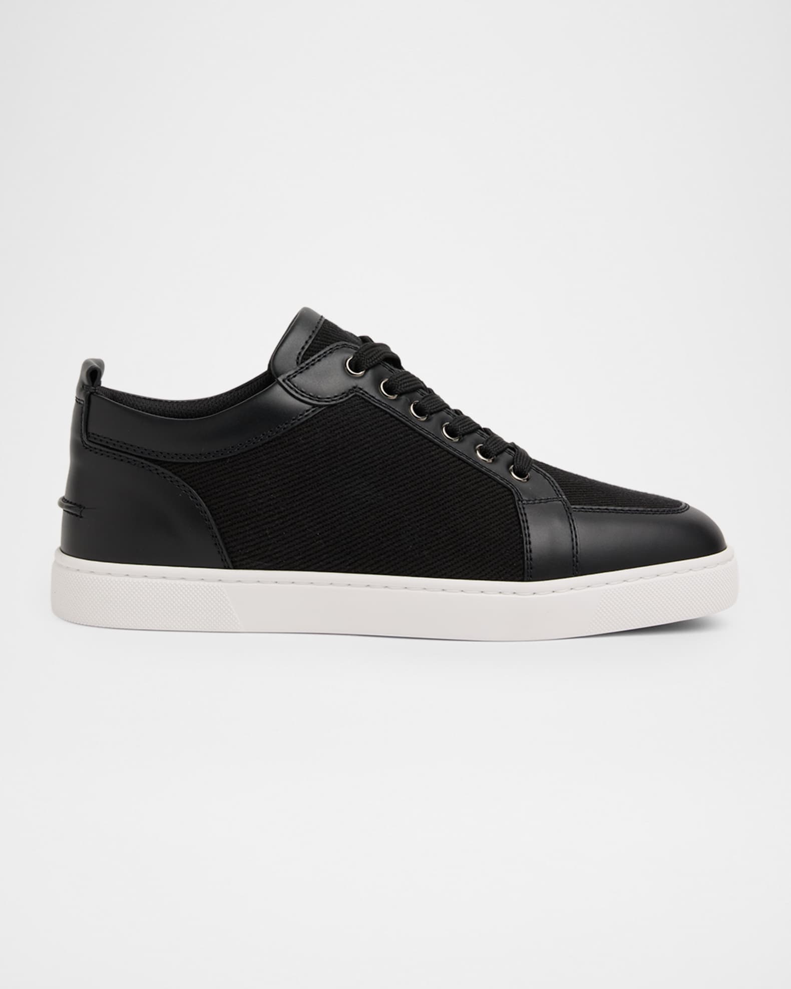 Christian Louboutin Men's Rantulow Leather and Twill Low-Top Sneakers ...