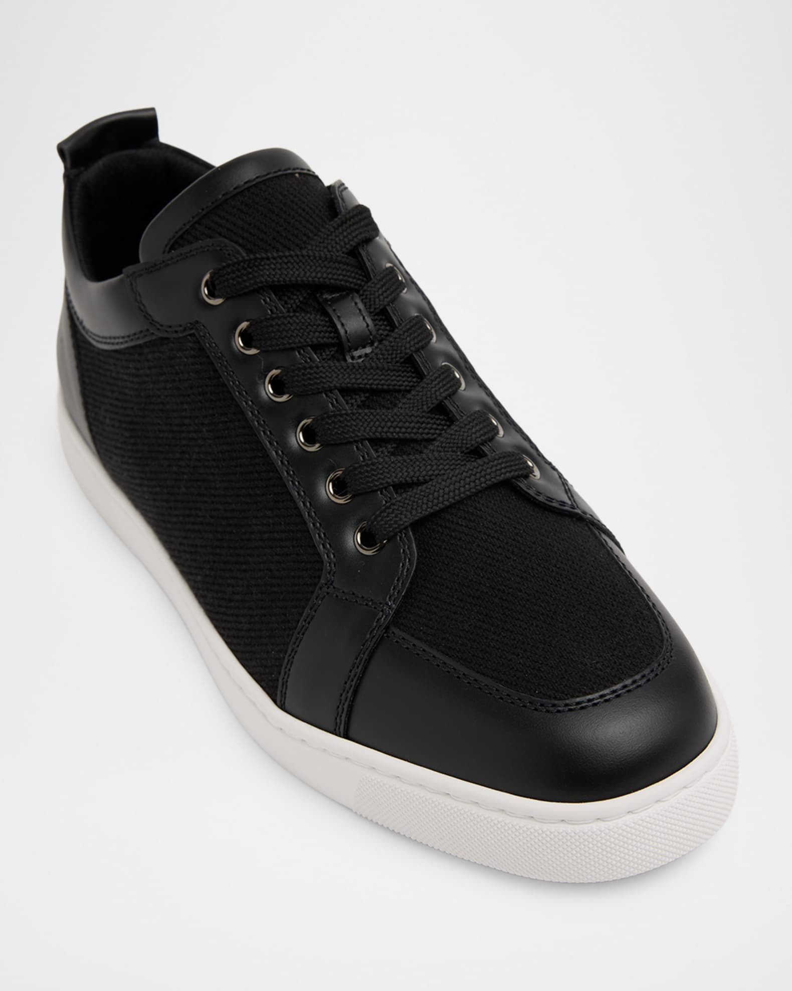 Christian Louboutin Men's Rantulow Leather and Twill Low-Top Sneakers ...
