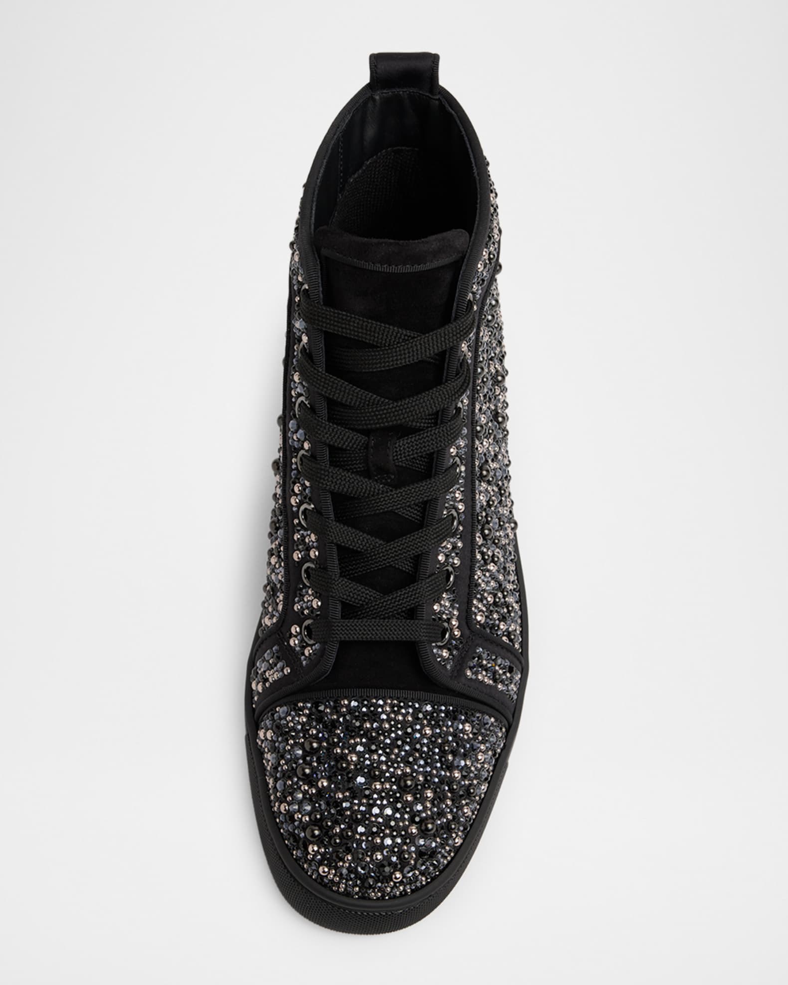 Christian Louboutin Men's Louis Strass High-Top Sneakers | Neiman Marcus