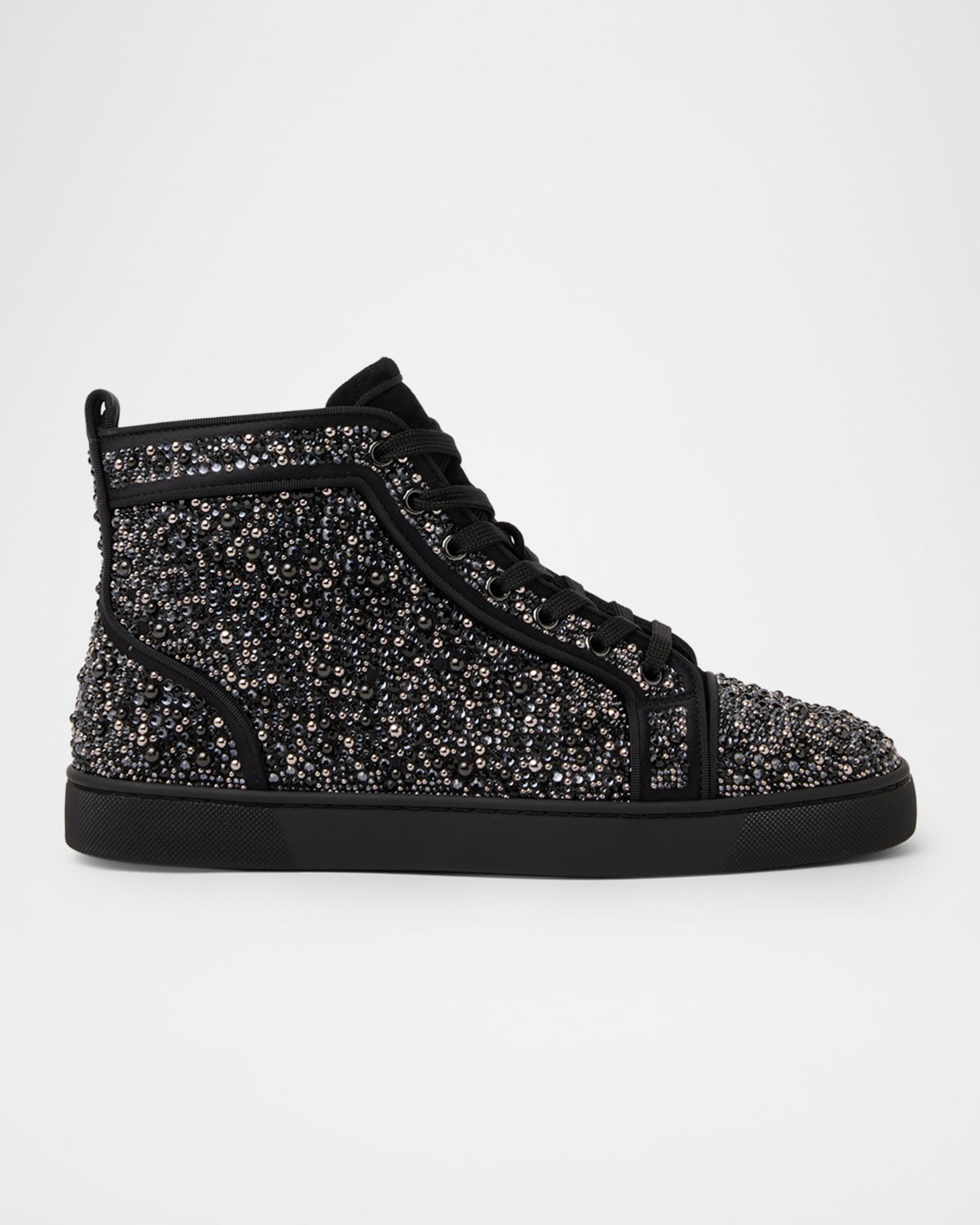 Christian Louboutin Men's Louis Strass High-Top Sneakers | Neiman Marcus