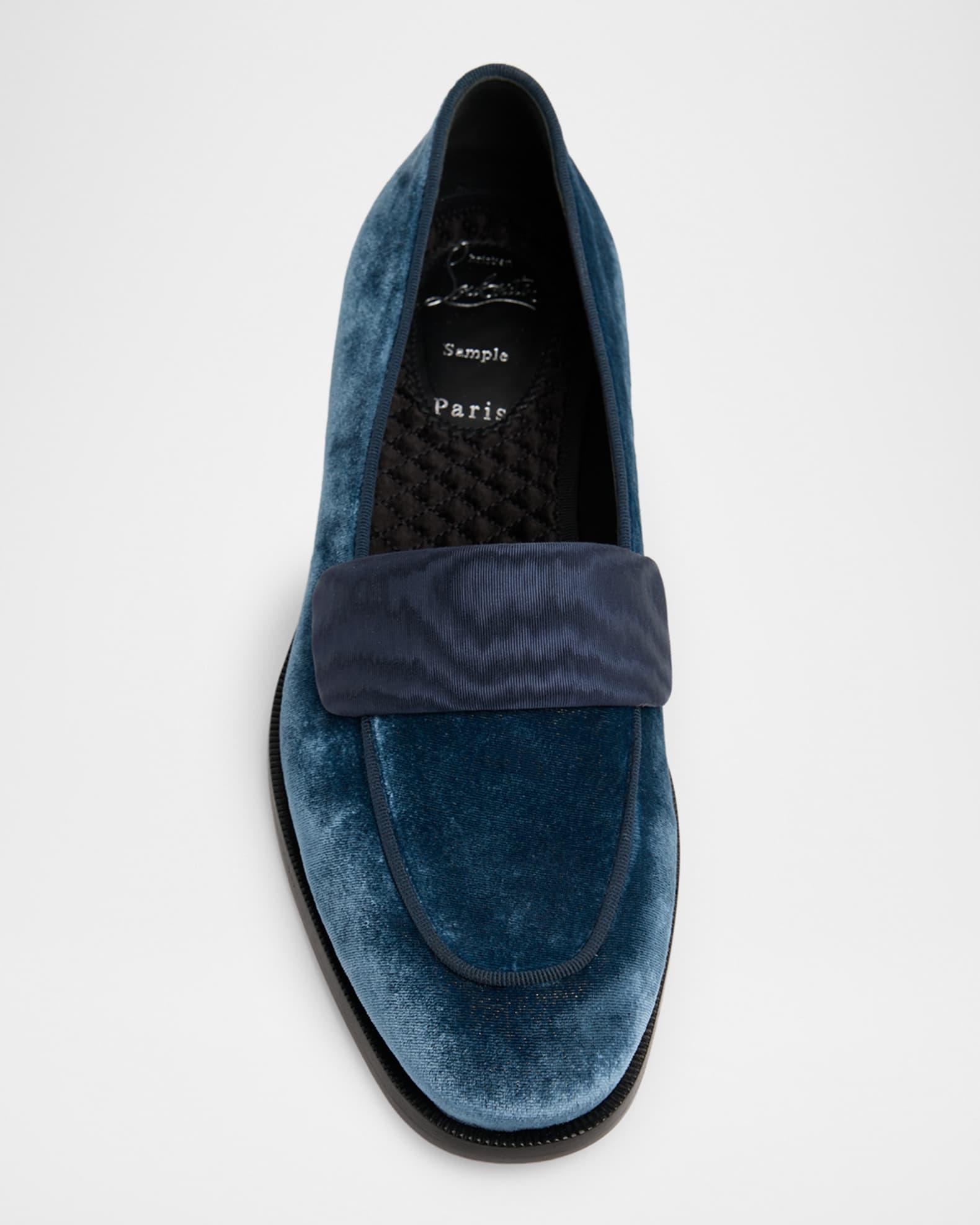 Christian Louboutin Men's O Louvre Velvet Loafers | Neiman Marcus