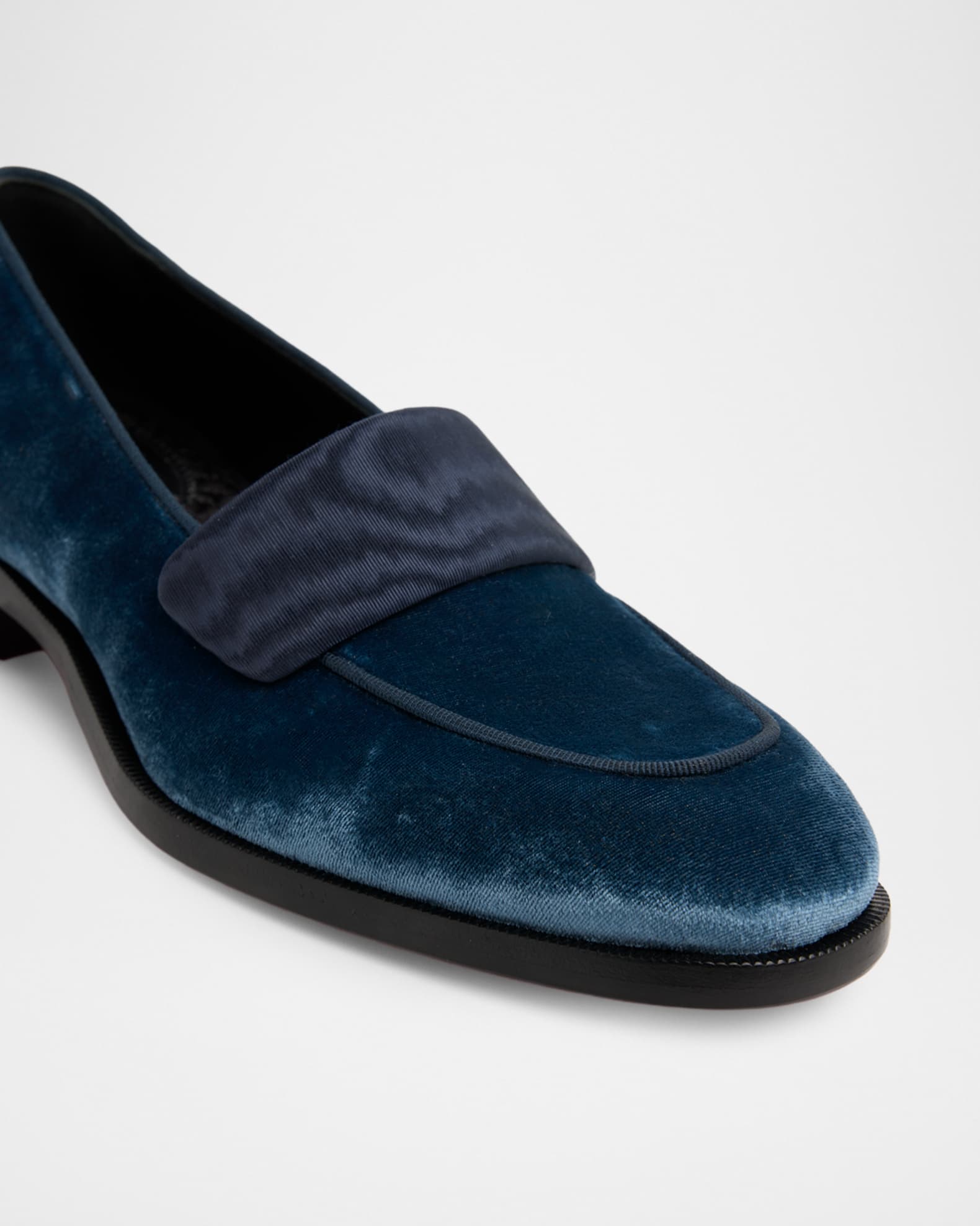 Christian Louboutin Men's O Louvre Velvet Loafers | Neiman Marcus