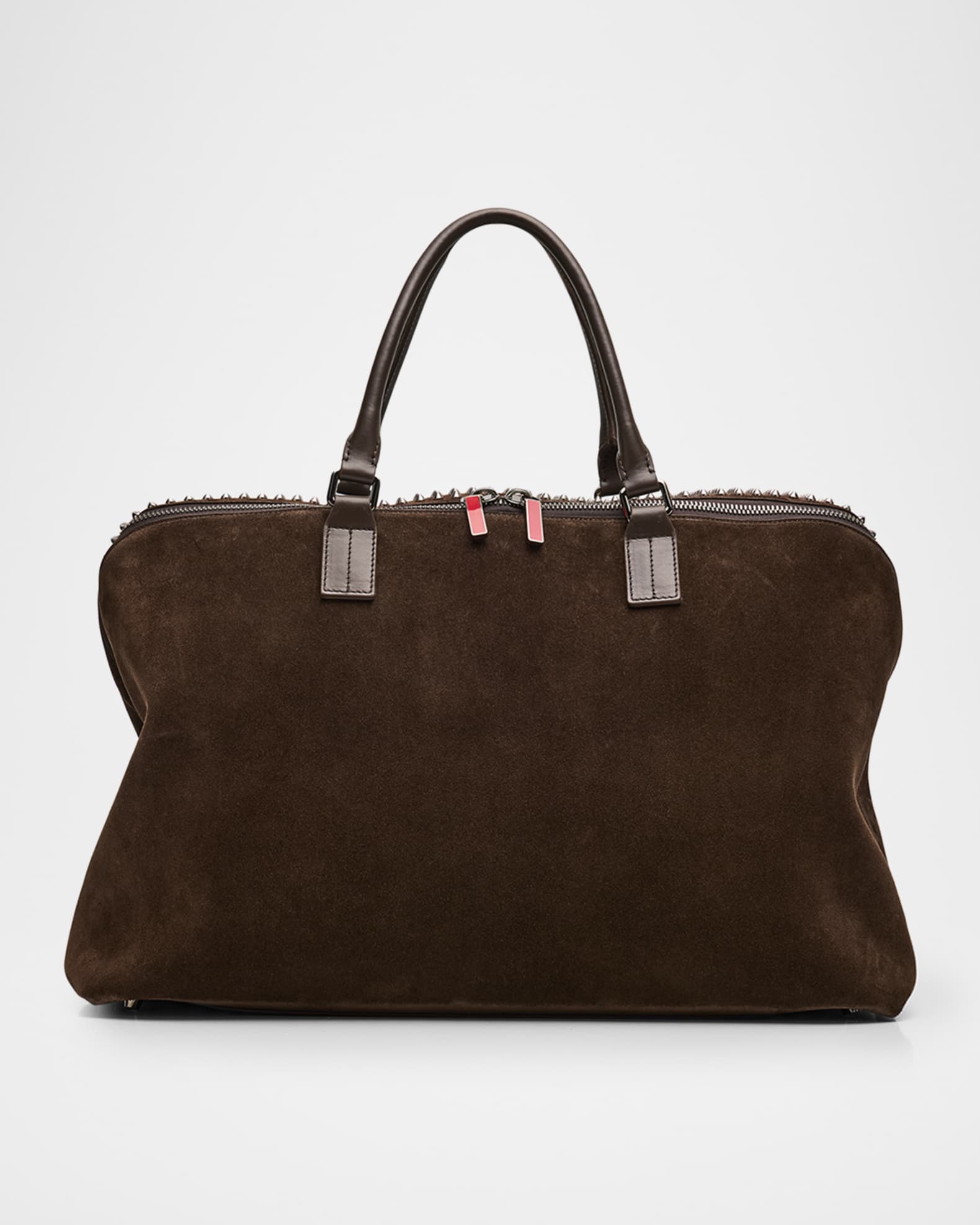 Christian Louboutin Men's Funky Reversed Leather and Spikes Duffel Bag ...