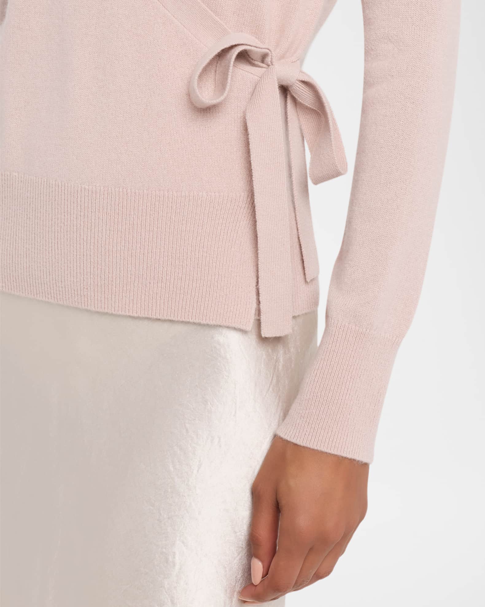 Neiman Marcus Cashmere Collection Cashmere Wrap-Tie Sweater | Neiman Marcus