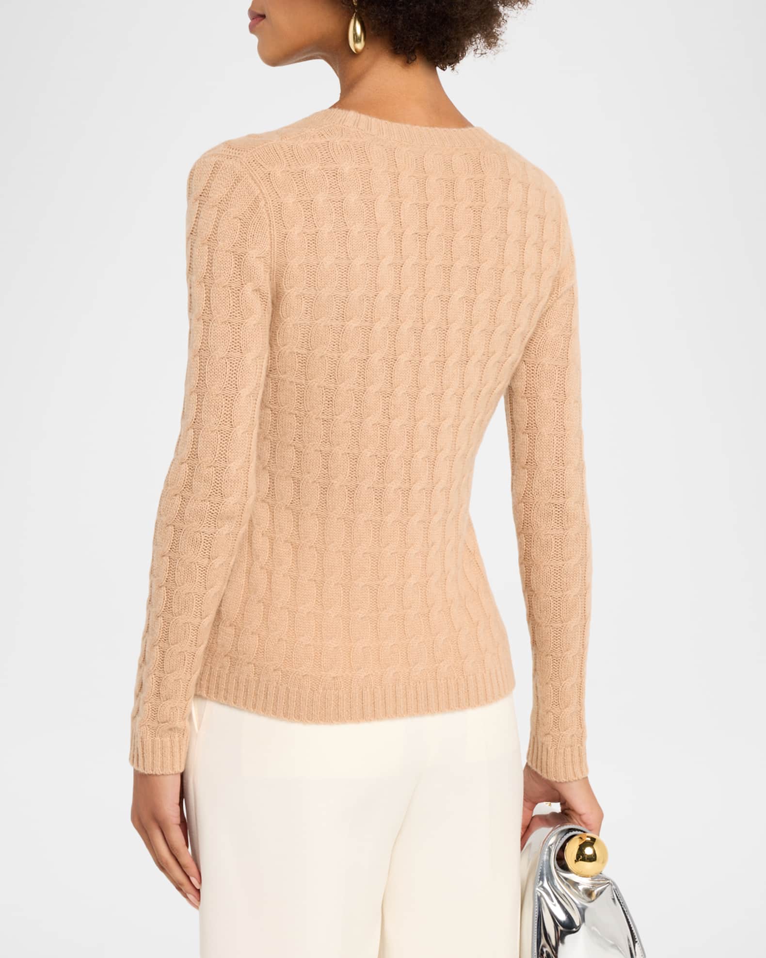 Neiman Marcus Cashmere Collection Cashmere Cable-Knit Sweater | Neiman ...