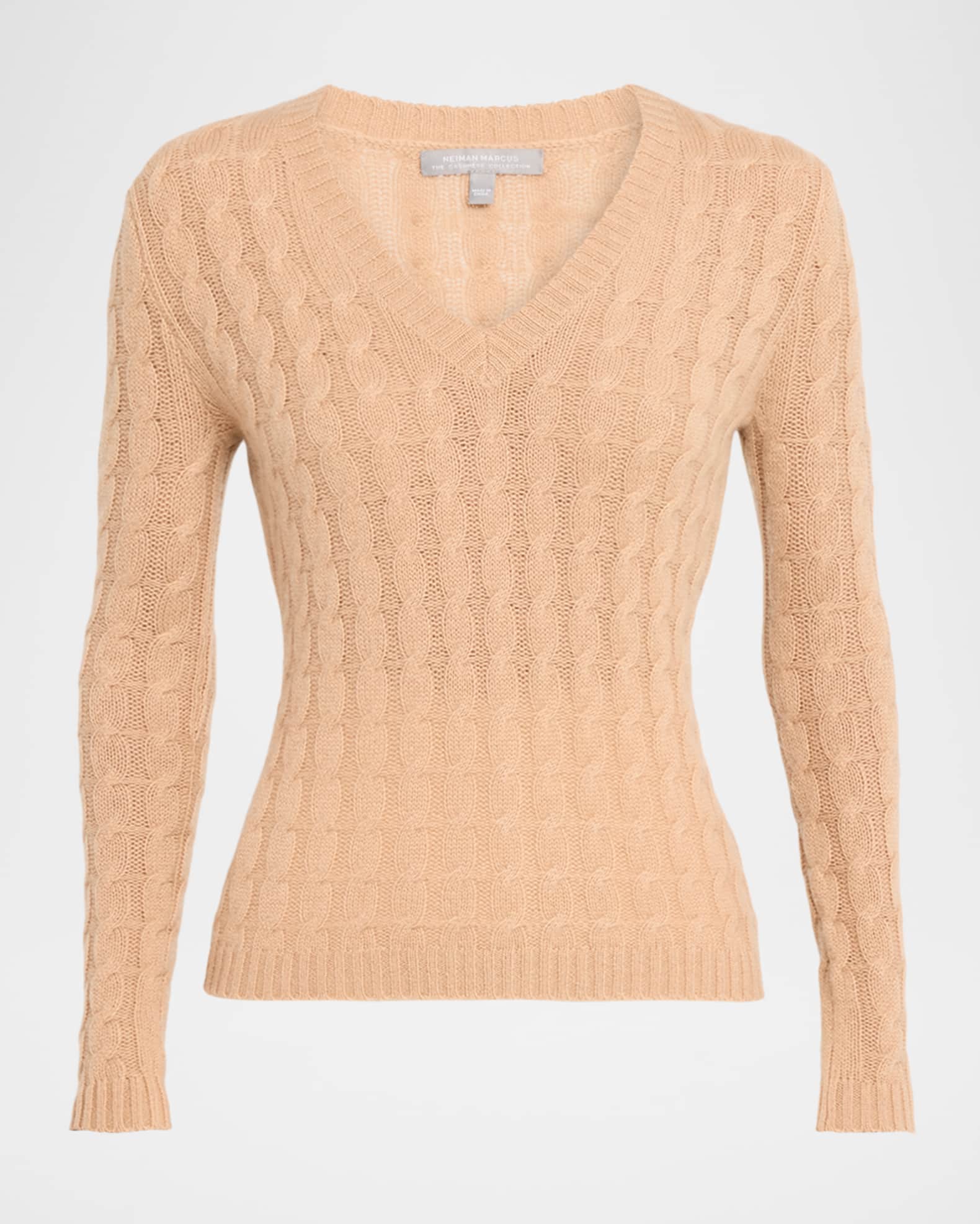 Neiman Marcus Cashmere Collection Cashmere Cable-Knit Sweater | Neiman ...