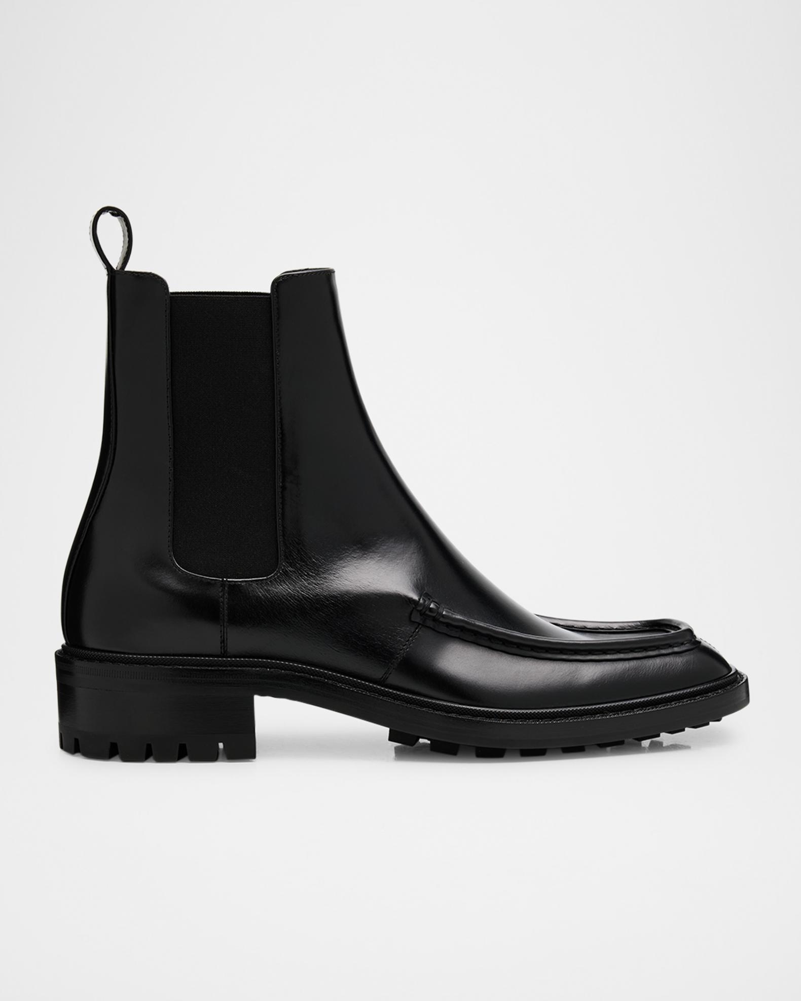 Saint Laurent Men's Joe Smooth Leather Lug-Sole Chelsea Boots | Neiman ...