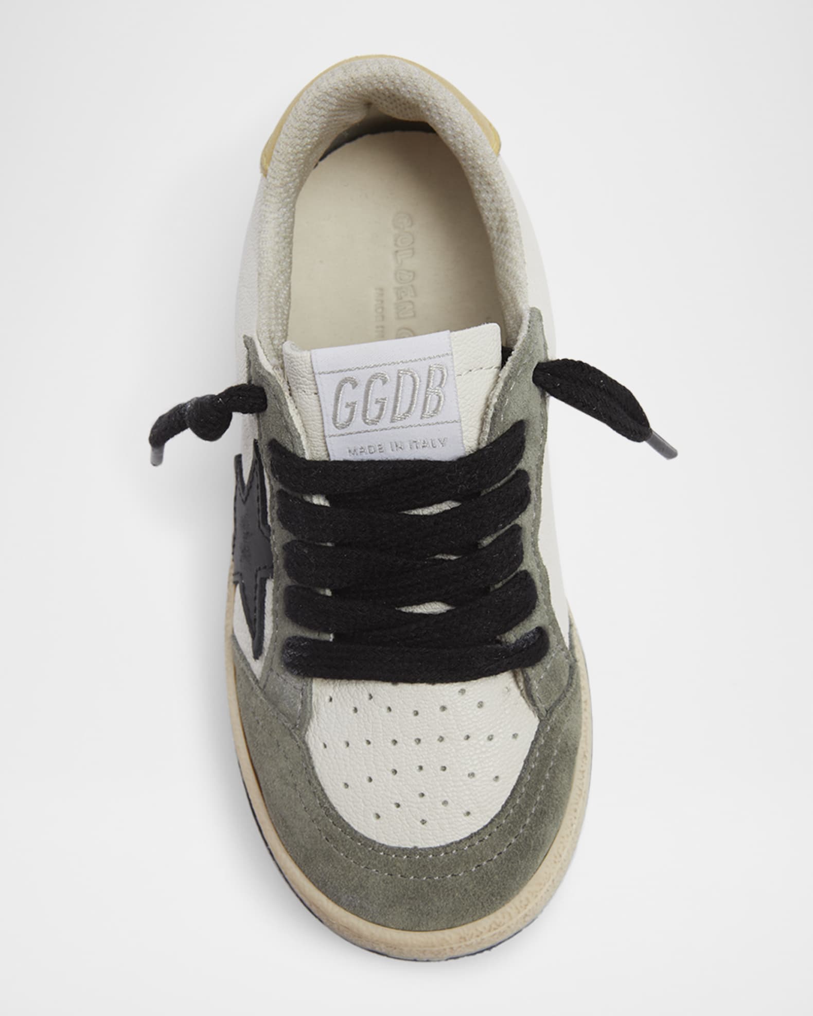 Golden Goose Boy's Ball Star Nappa Leather and Suede Low-Top Sneakers ...