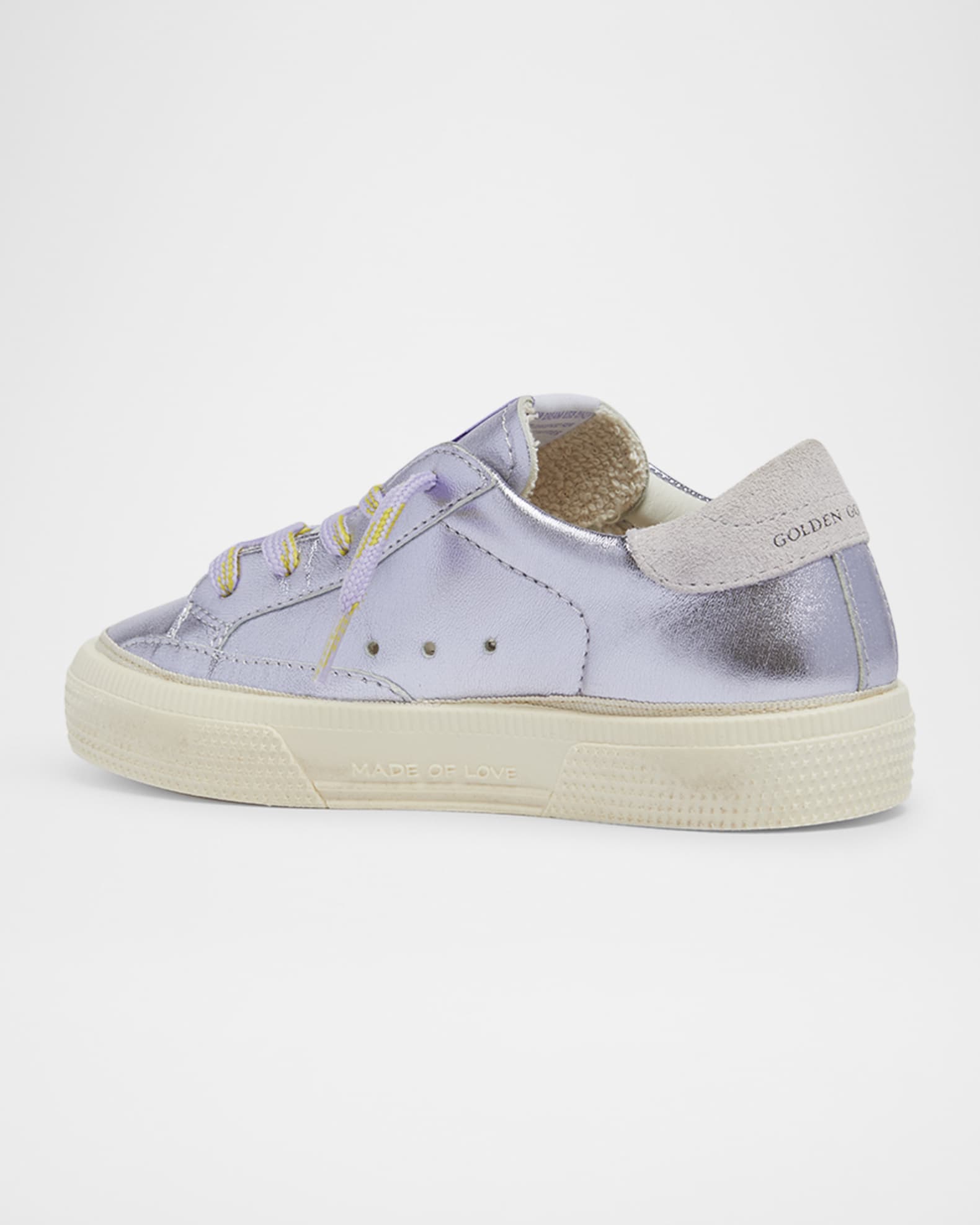 Golden Goose Girl's May Laminated Leather Sneakers, Baby/Toddler ...