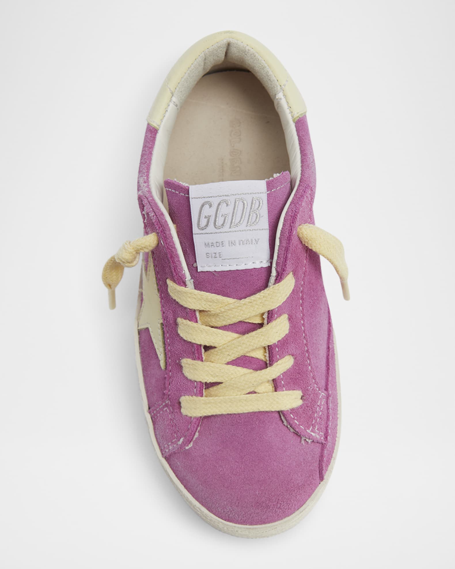 Golden Goose Girl's Super Star Mixed Leather Low-Top Sneakers, Baby ...