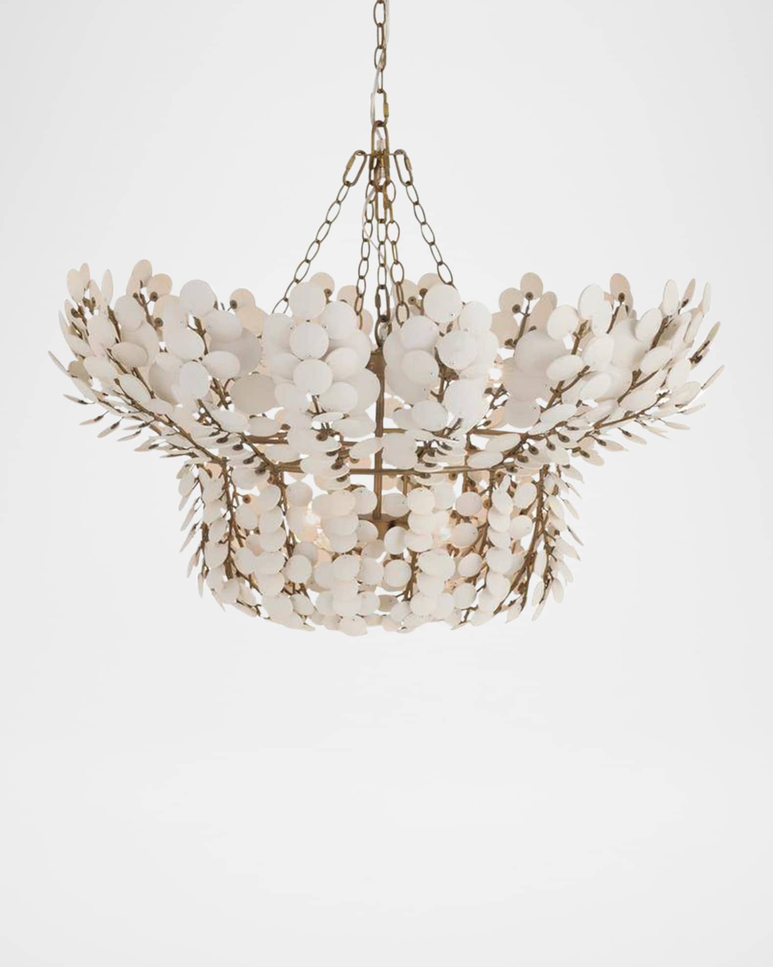 Arteriors Bilal 40" 8-Light Coconut Shell Chandelier | Neiman Marcus