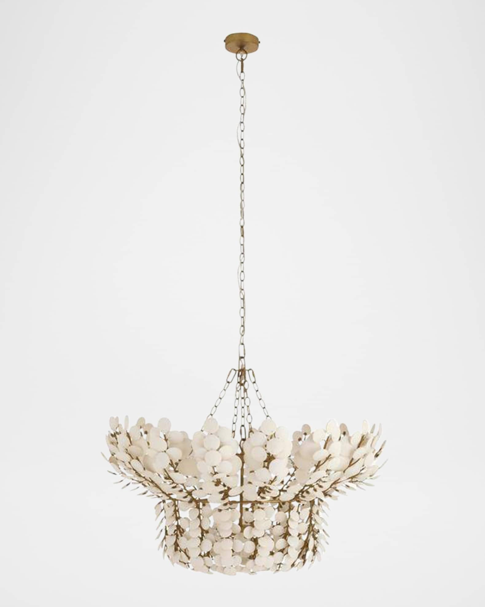 Arteriors Bilal 40" 8-Light Coconut Shell Chandelier | Neiman Marcus