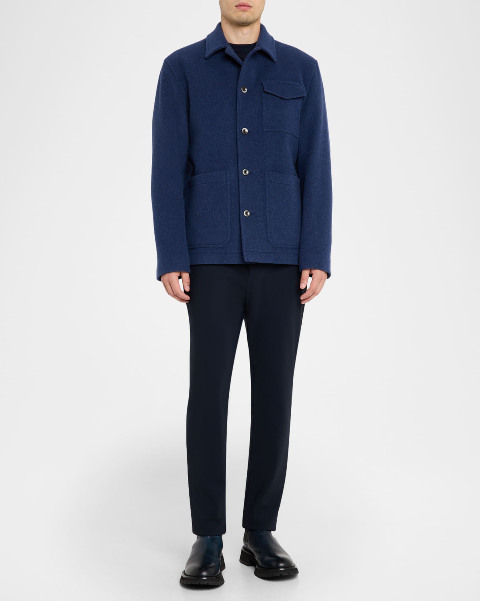 Herno Men's Field Jacket in Soft Recycled Wool | Neiman Marcus