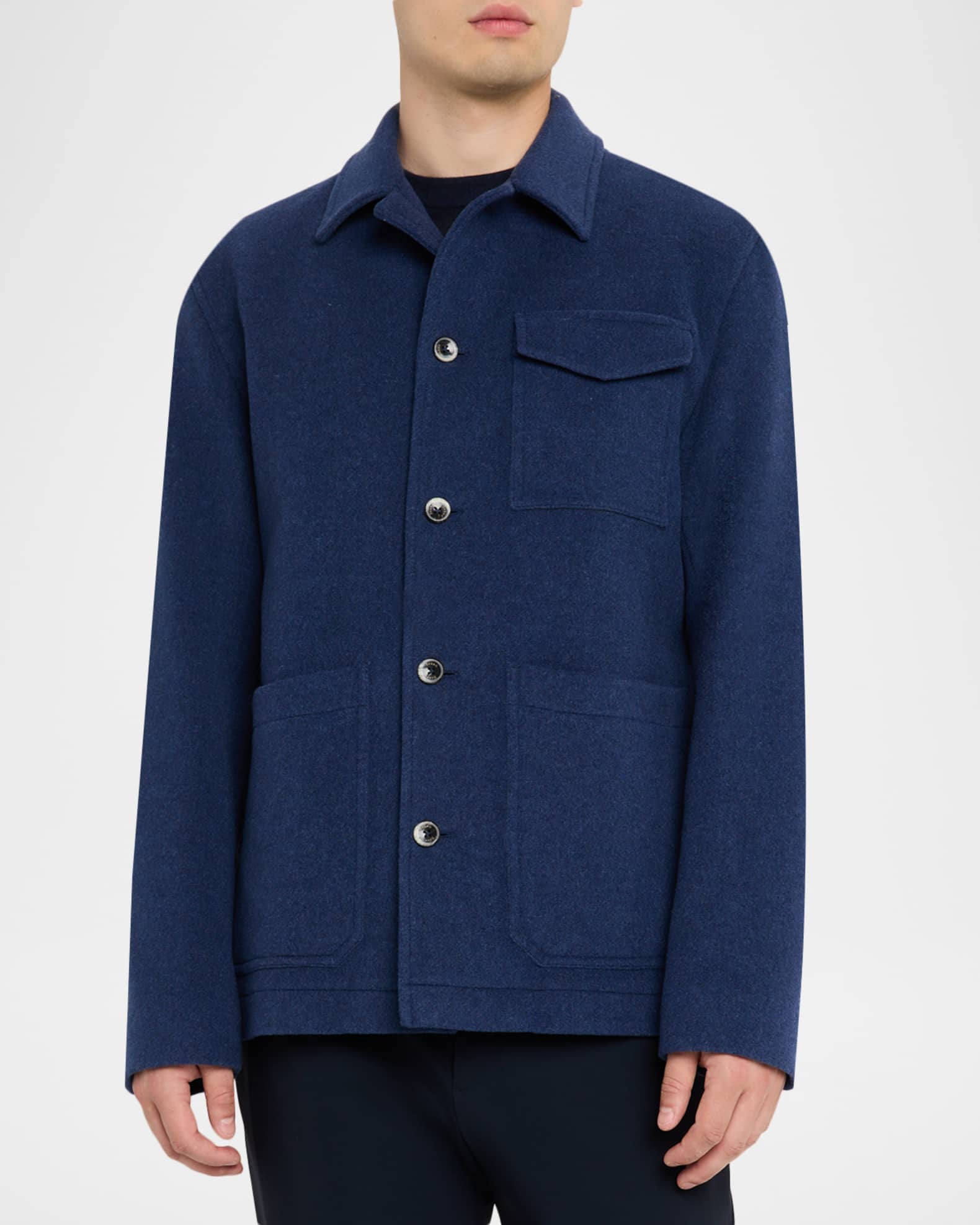 Herno Men's Field Jacket in Soft Recycled Wool | Neiman Marcus