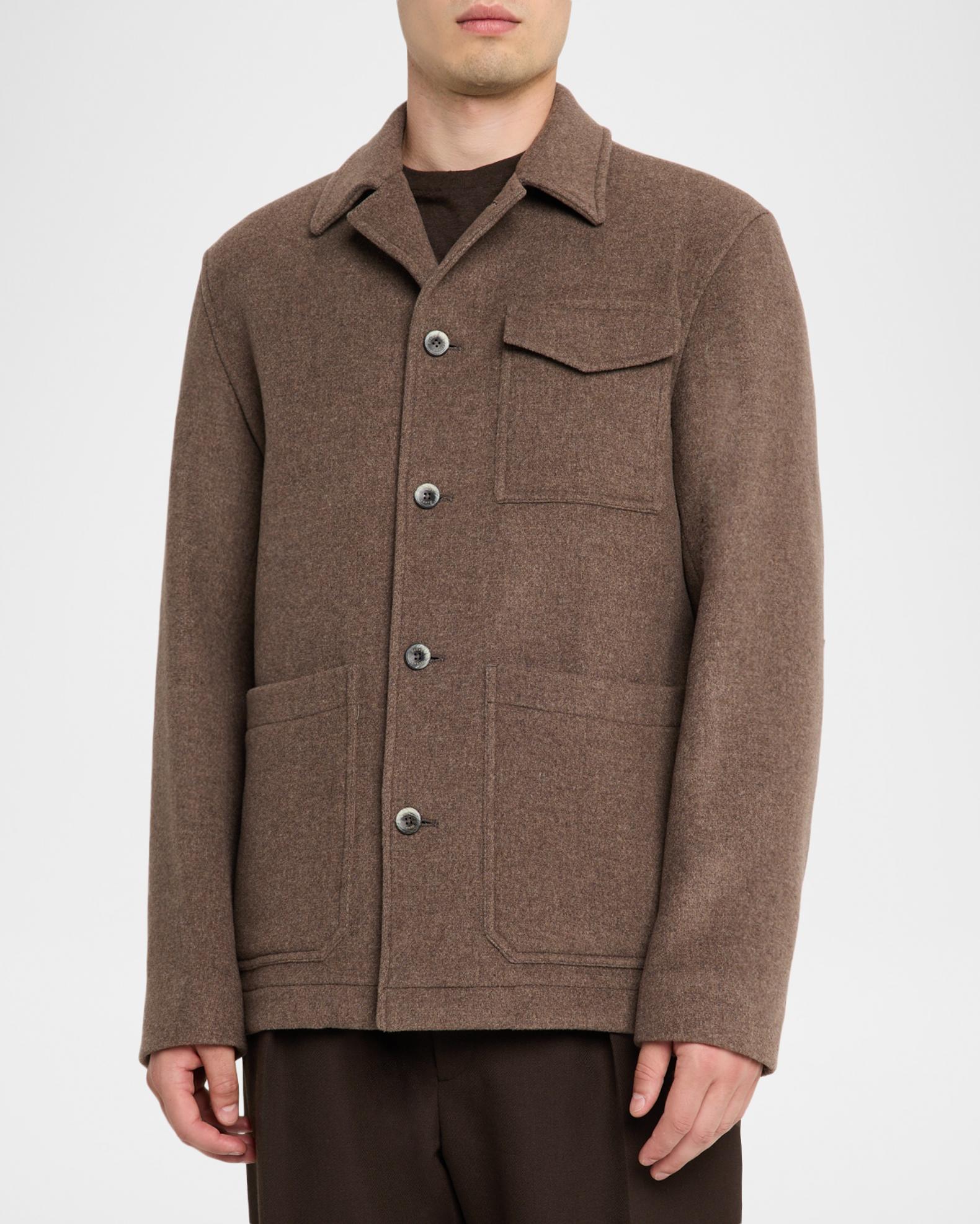 Herno Men's Field Jacket in Soft Recycled Wool | Neiman Marcus