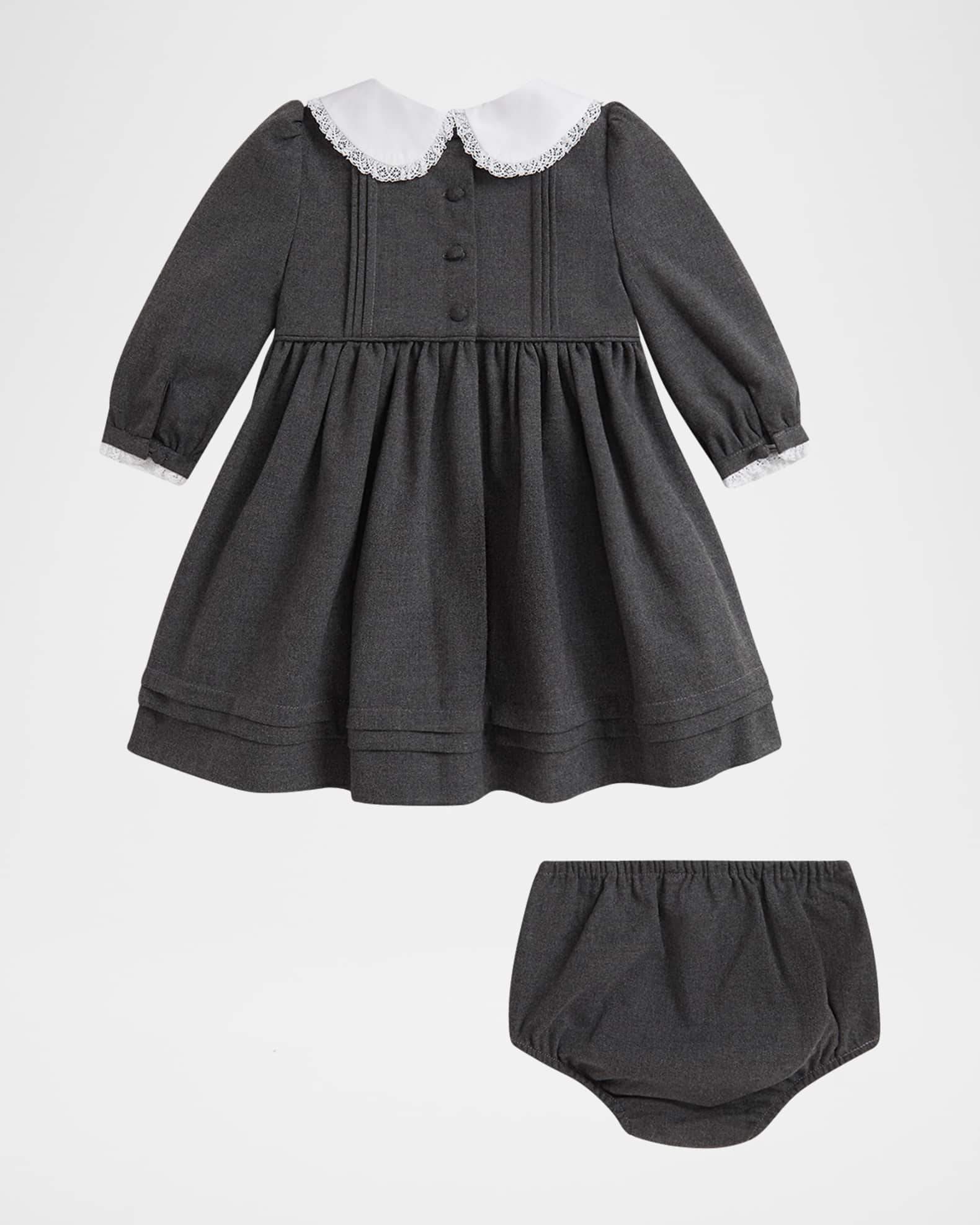 Polo Ralph Lauren Girl's Peter Pan-Collared Babydoll Dress, Size 9M-24M ...