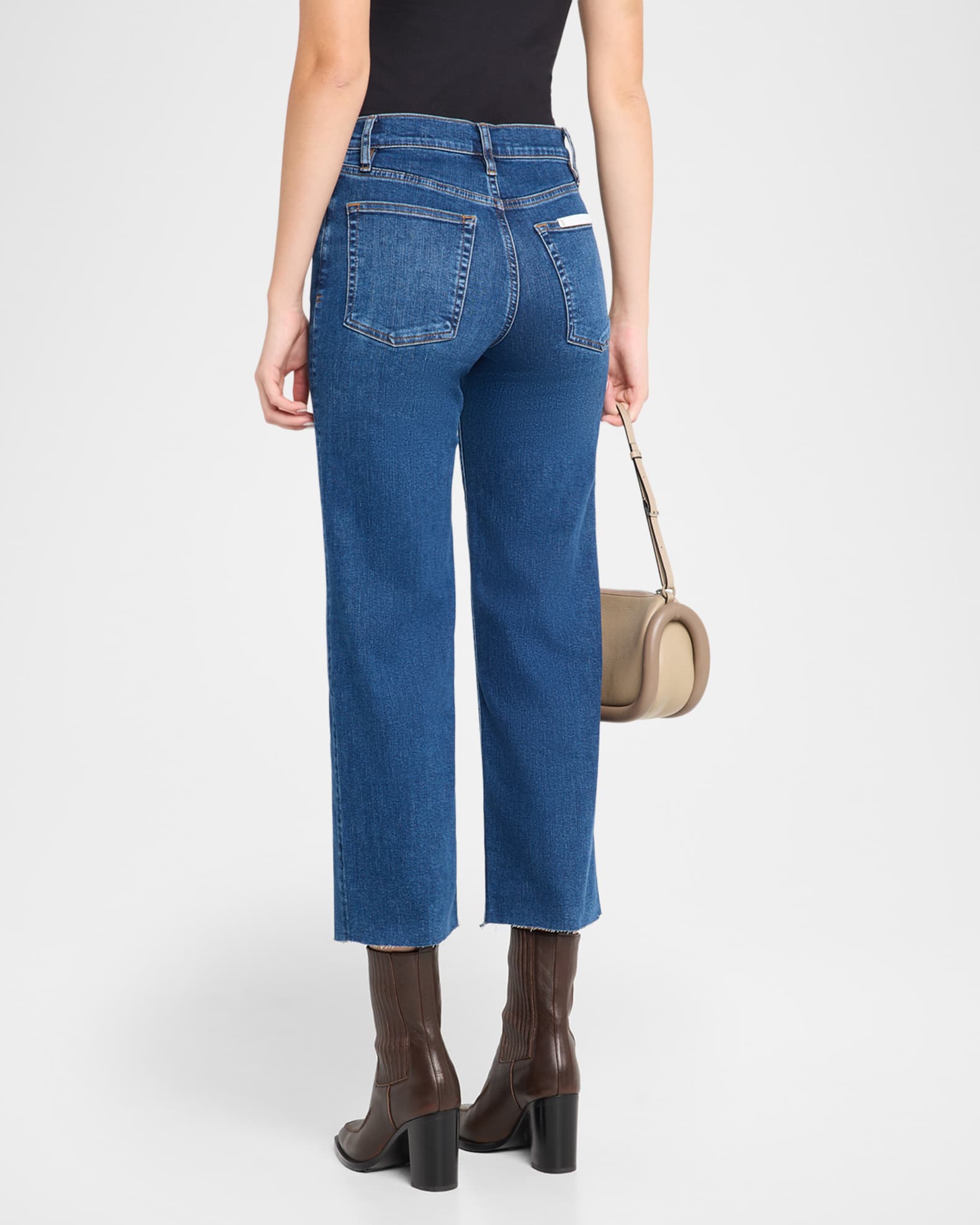 FRAME The Mellow Wide Ankle Jeans | Neiman Marcus