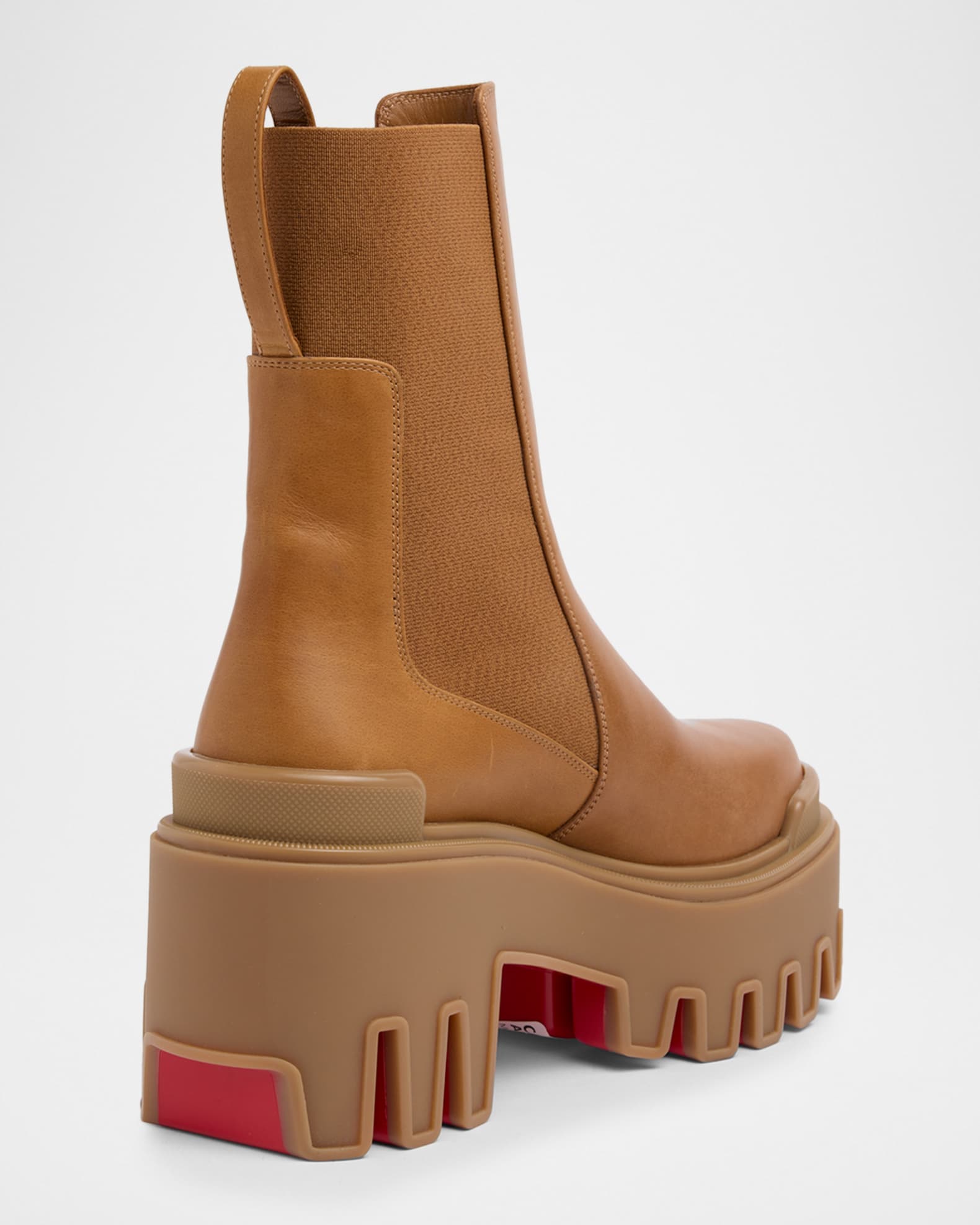 Christian Louboutin 80mm Marcharcroc Platform Leather Chelsea Boots ...