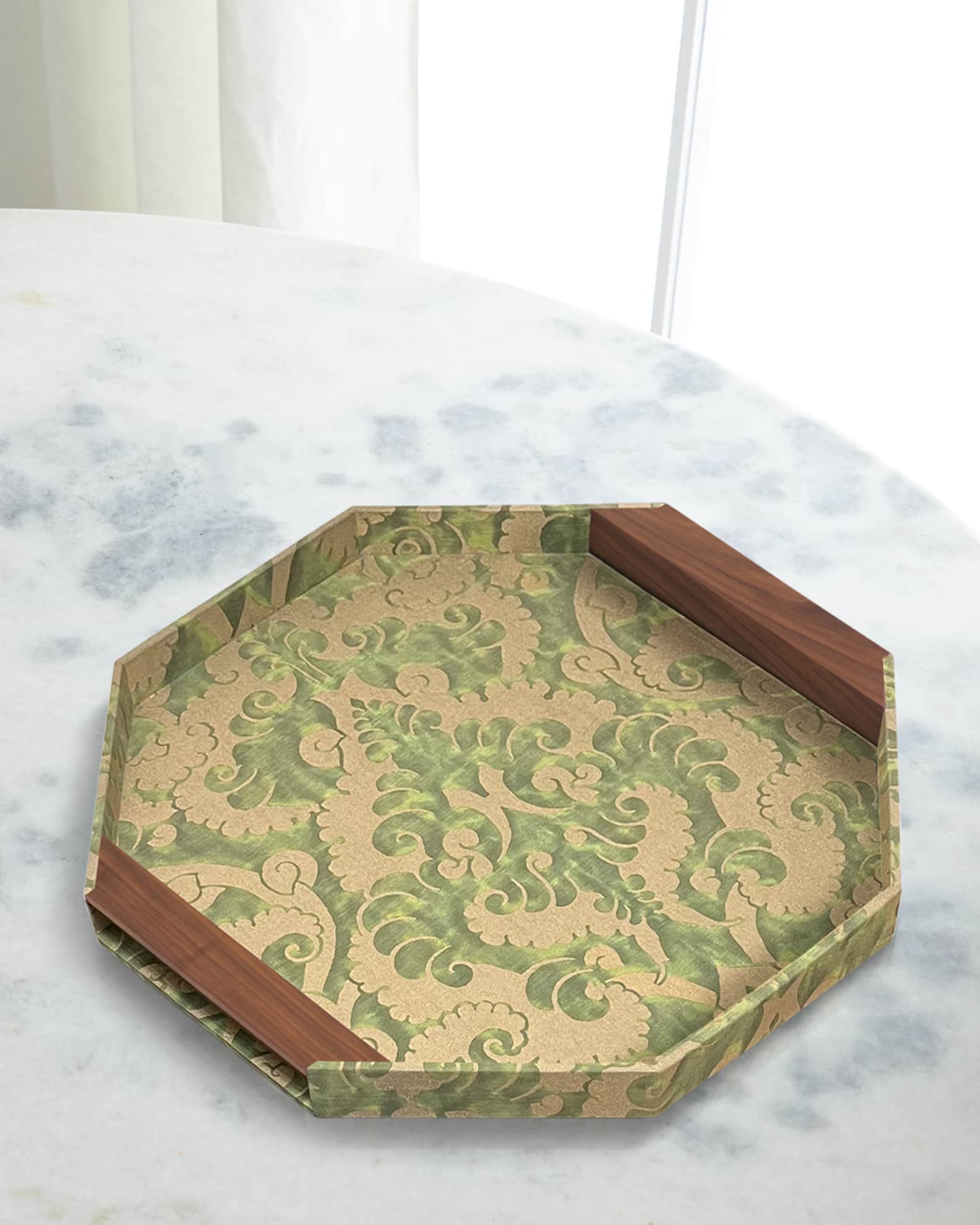 L'Objet Fortuny Octagon Tray | Neiman Marcus