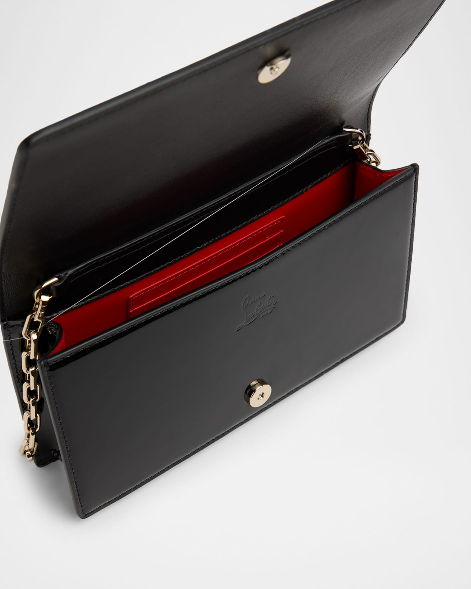 Christian Louboutin Bettina Patent Leather Clutch Bag | Neiman Marcus