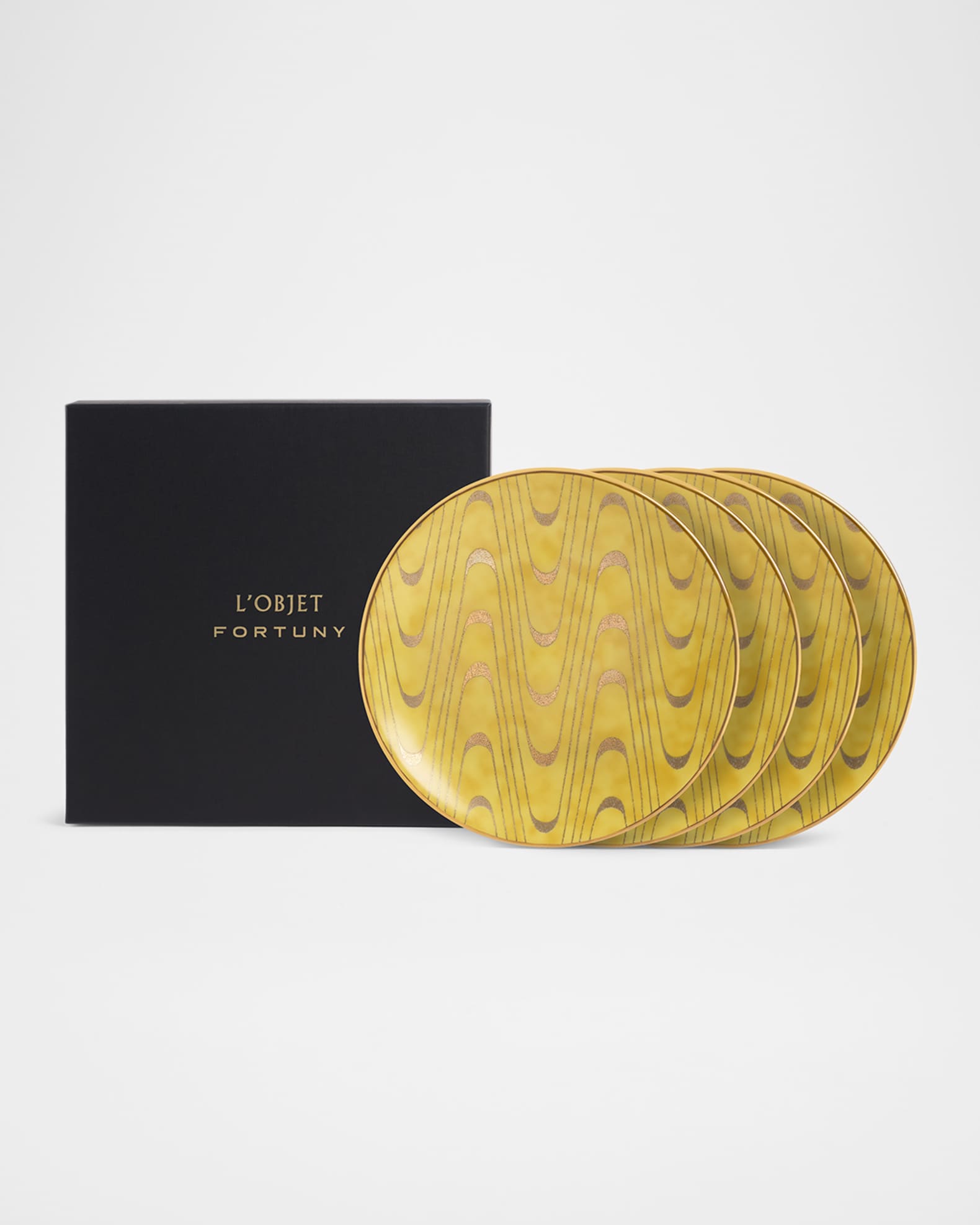 L'Objet x Fortuny Apollo Canape Plates, Set of 4 | Neiman Marcus