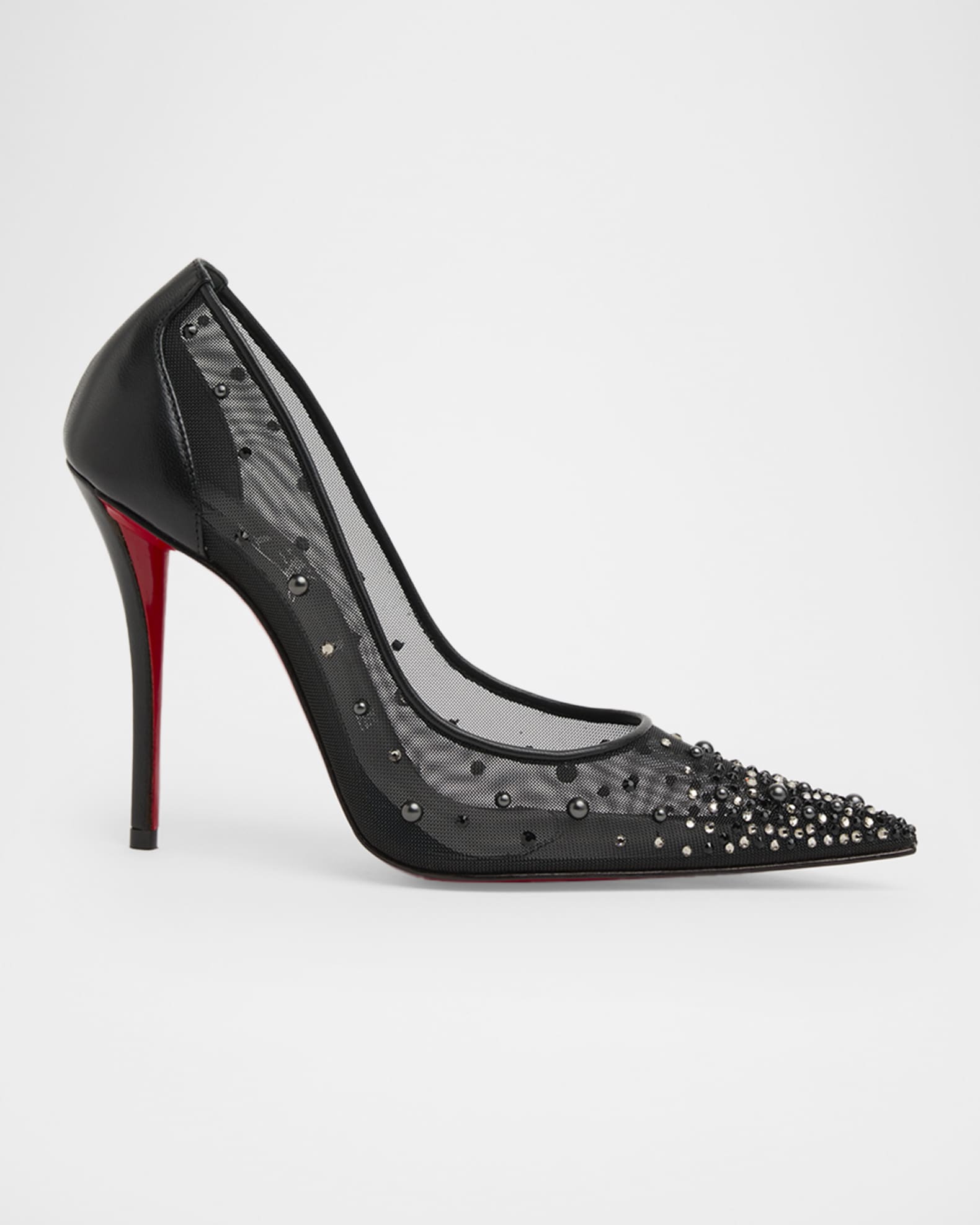 Christian Louboutin 100mm Miss Z Mesh Degrastrass Pumps | Neiman Marcus