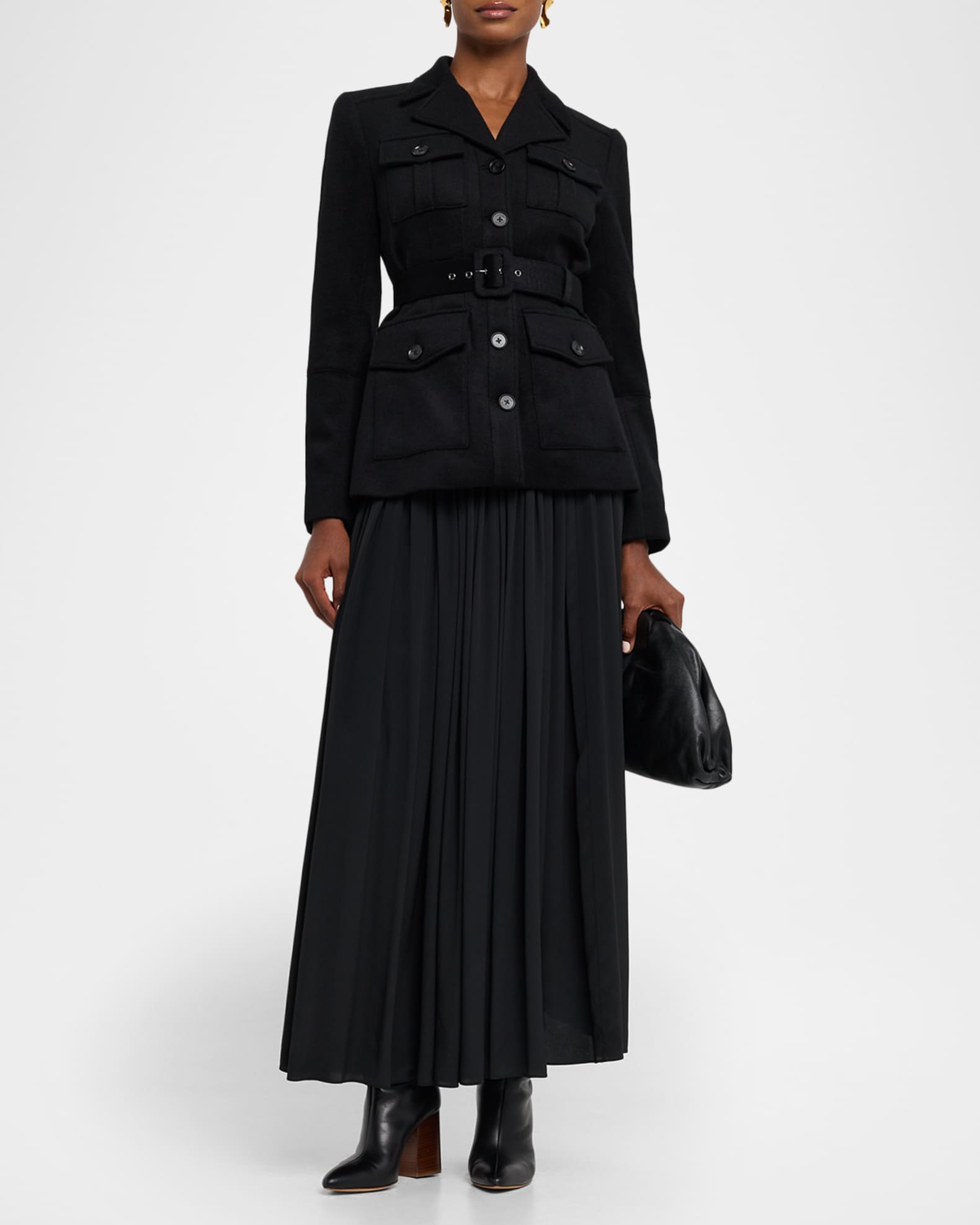 Toccin Charlie Belted Wool Safari Blazer | Neiman Marcus