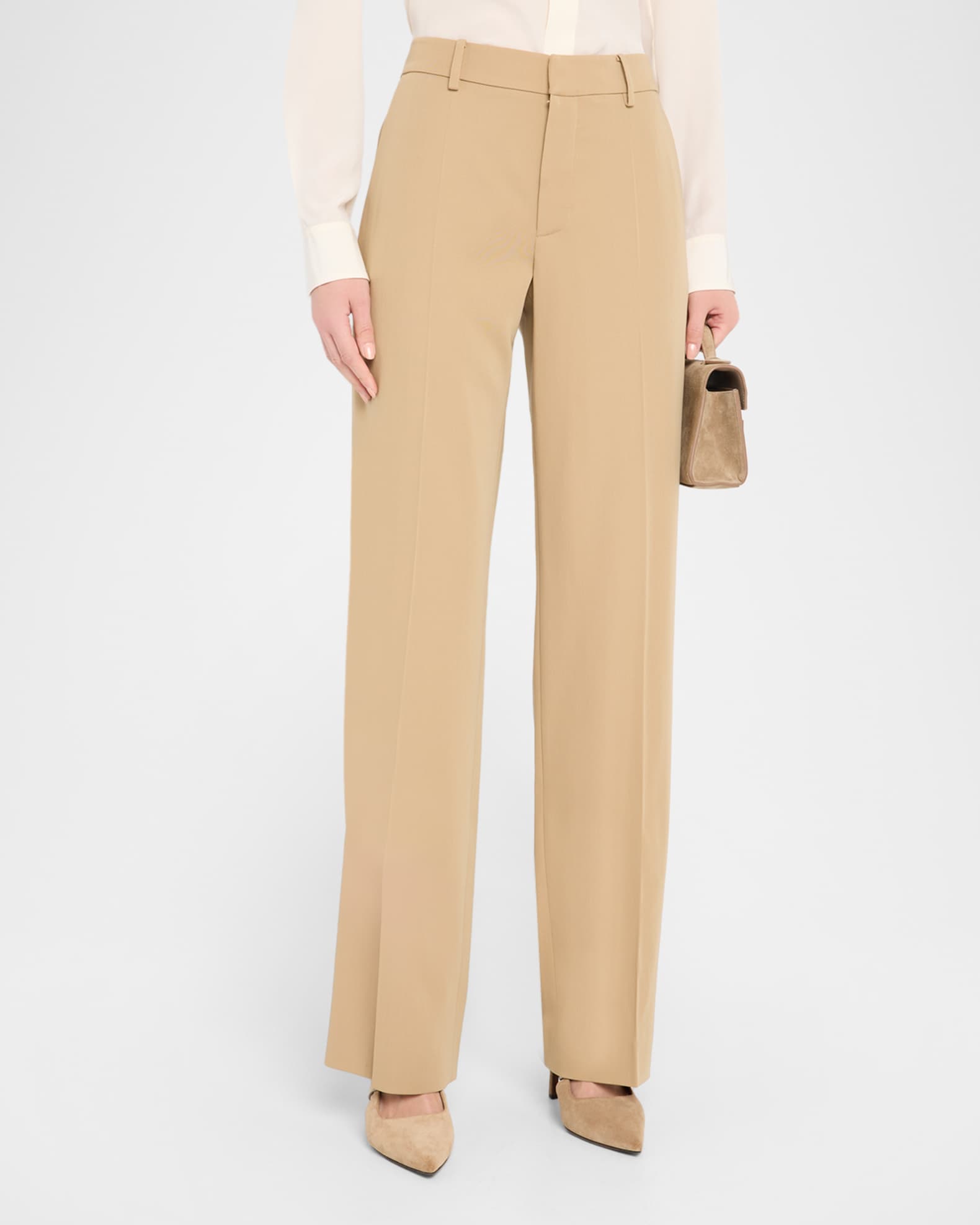 Ralph Lauren Collection Corrine Wool Gabardine Straight-Leg Pants ...