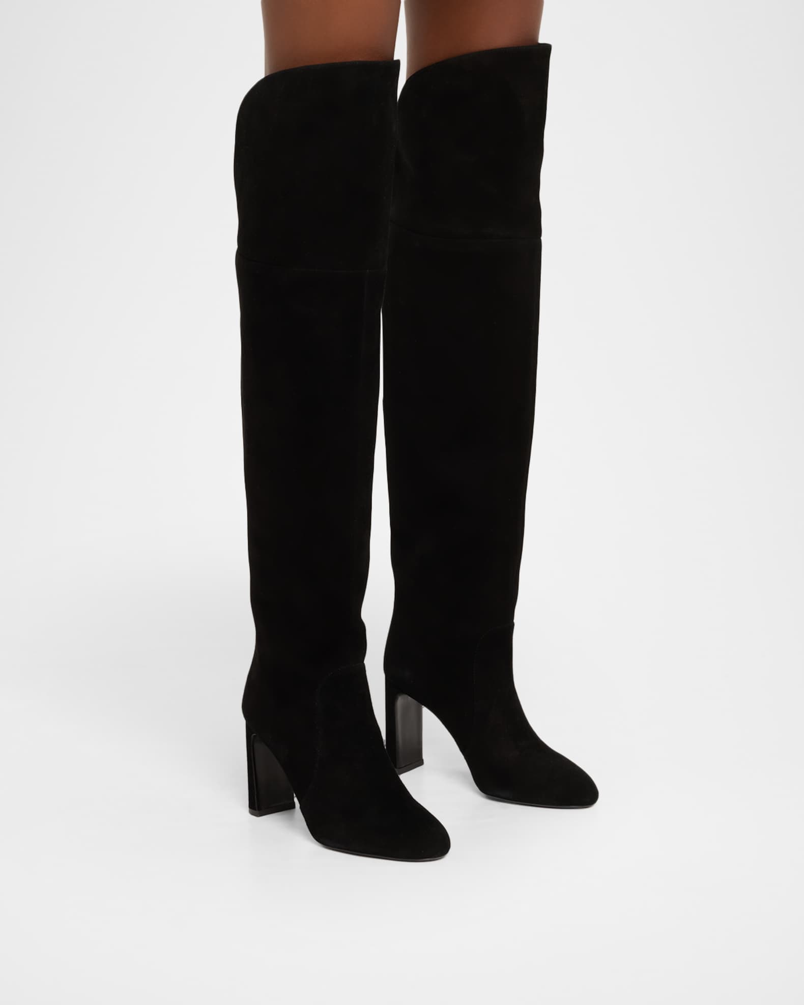 Stuart Weitzman Babette Tubo Suede Over-The-Knee Boots | Neiman Marcus
