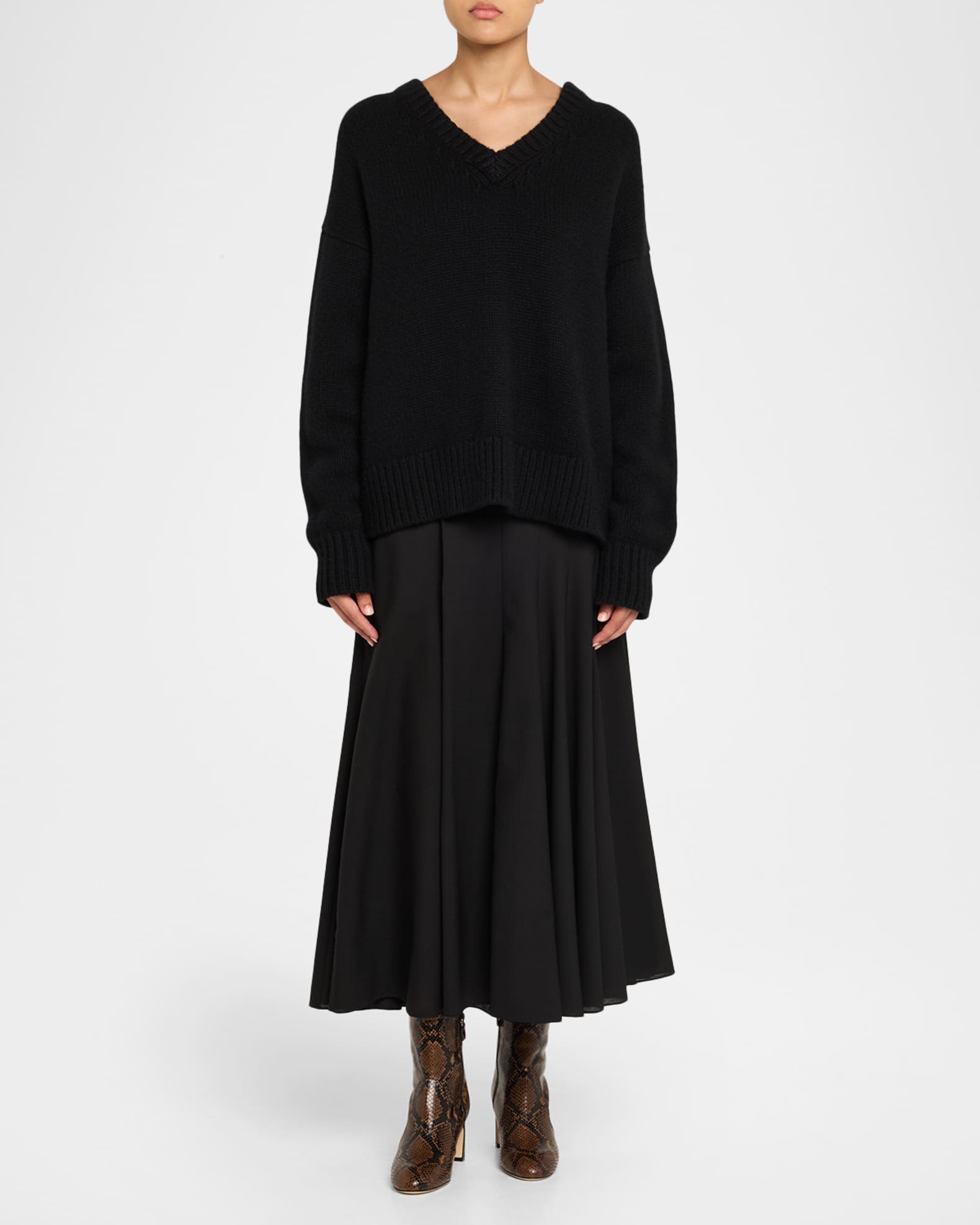 Babette Snake-Printed Leather Booties | Neiman Marcus