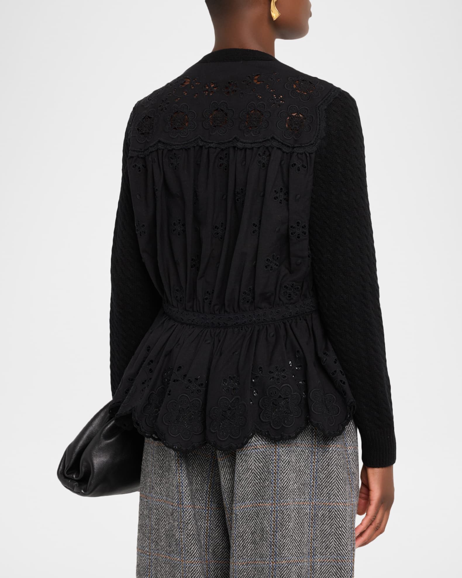 Sea Shanna Lace-Panel Cardigan | Neiman Marcus