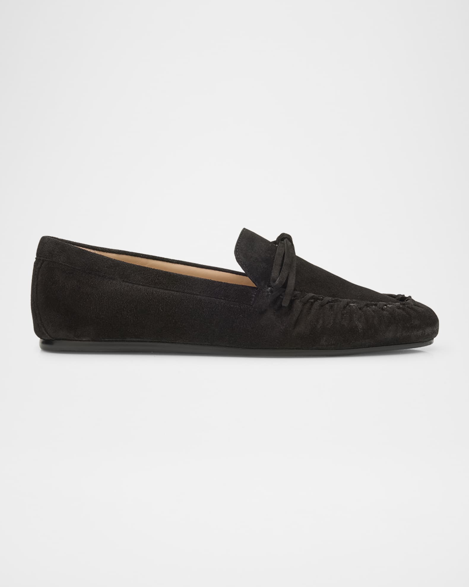 Stuart Weitzman Britt Bow Suede Loafers | Neiman Marcus