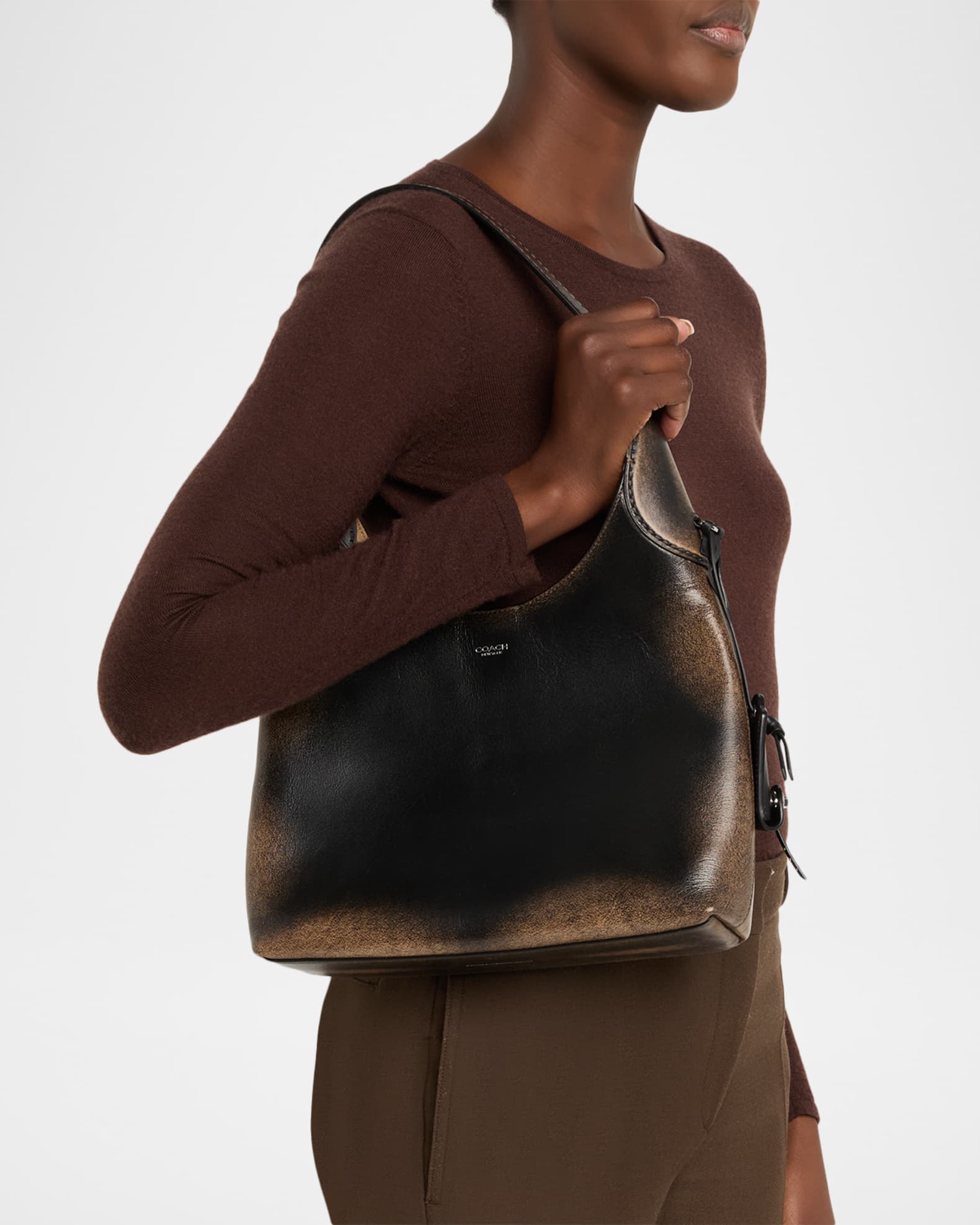 Coach Brooklyn 28 Loved Leather Shoulder Bag | Neiman Marcus