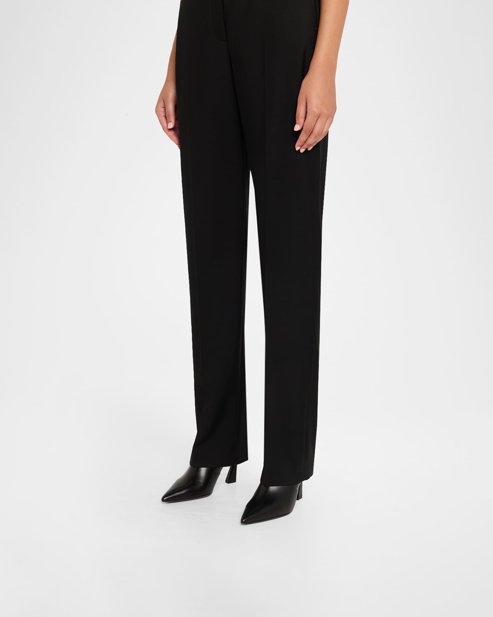 Stuart Weitzman 85mm Vinnie Leather Zip Booties | Neiman Marcus