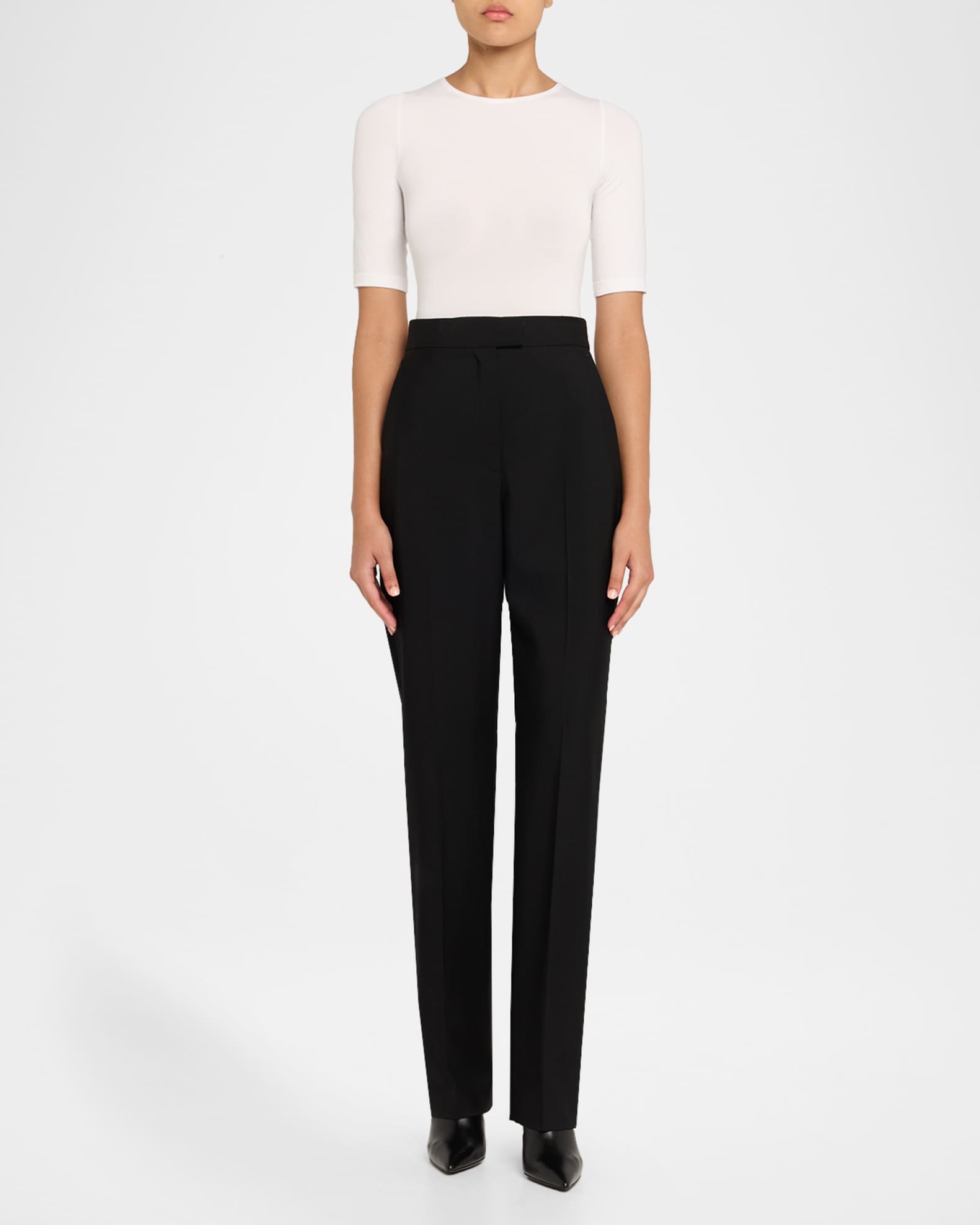 Stuart Weitzman 85mm Vinnie Leather Zip Booties | Neiman Marcus