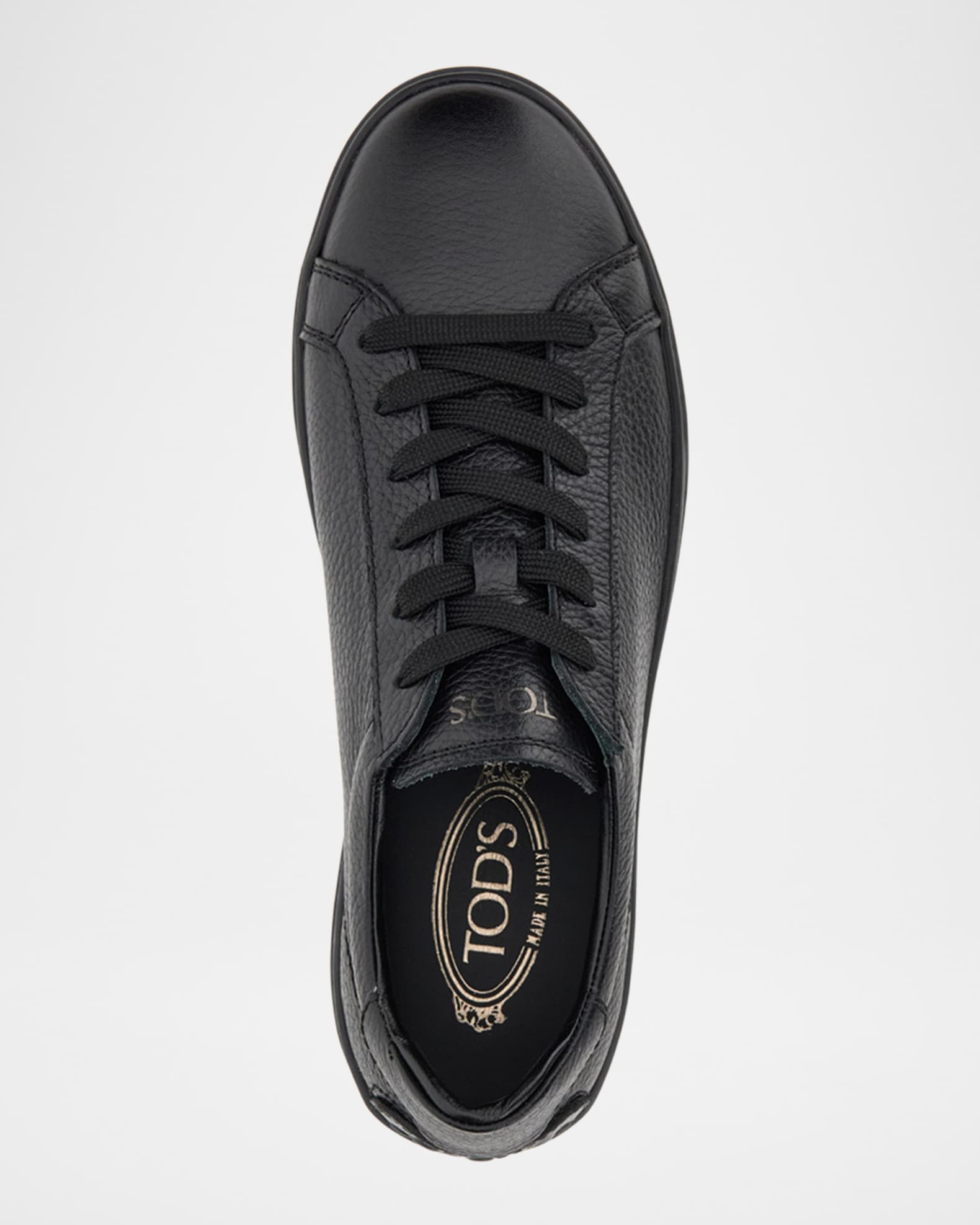 Tod's Men's Grained Calfskin Low-Top Sneakers | Neiman Marcus
